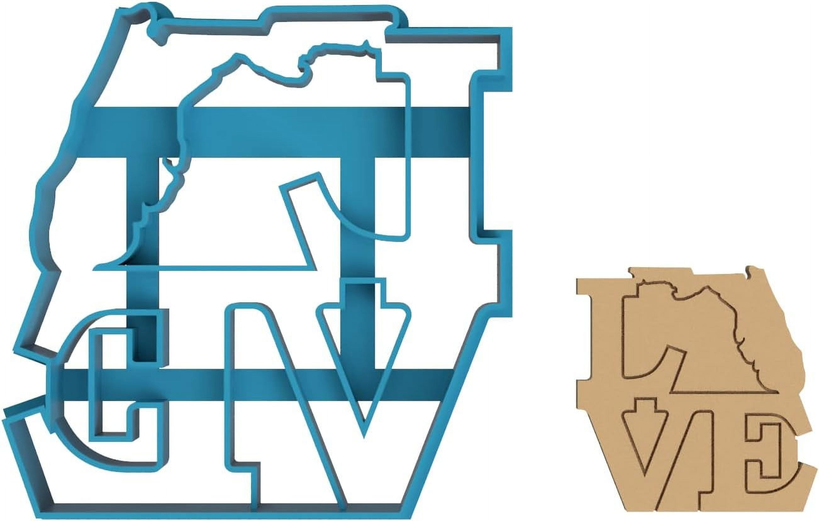 Love with Florida State Cookie Cutter - The Sunshine State USA Vacation ...