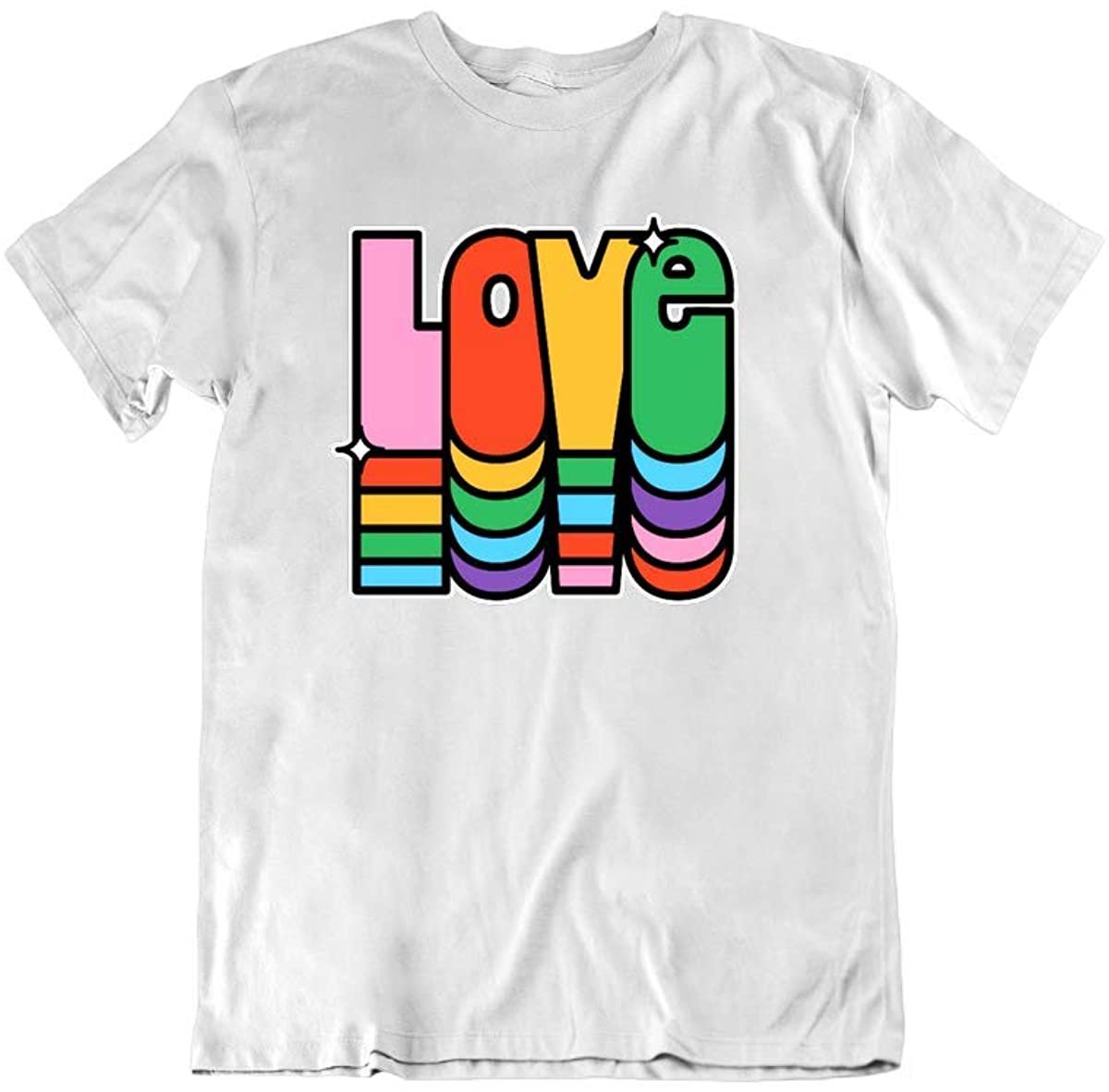 Love with Rainbow Multi Colors 80's Vintage Retro Fashion Novelty ...