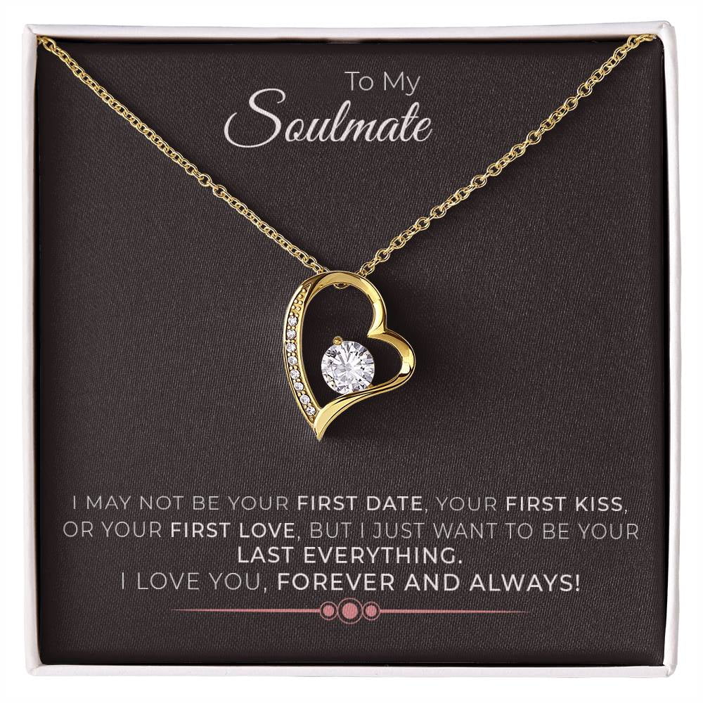 Love you Forever and Always To Soulmate, Forever Love Necklace, 14K ...
