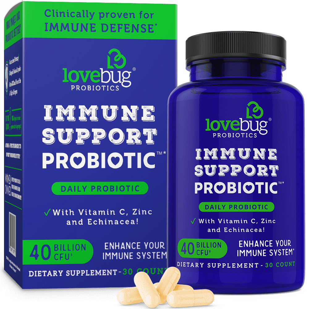 LoveBug Probiotics Unisex Immune Support Daily Probiotics, 30 Count ...