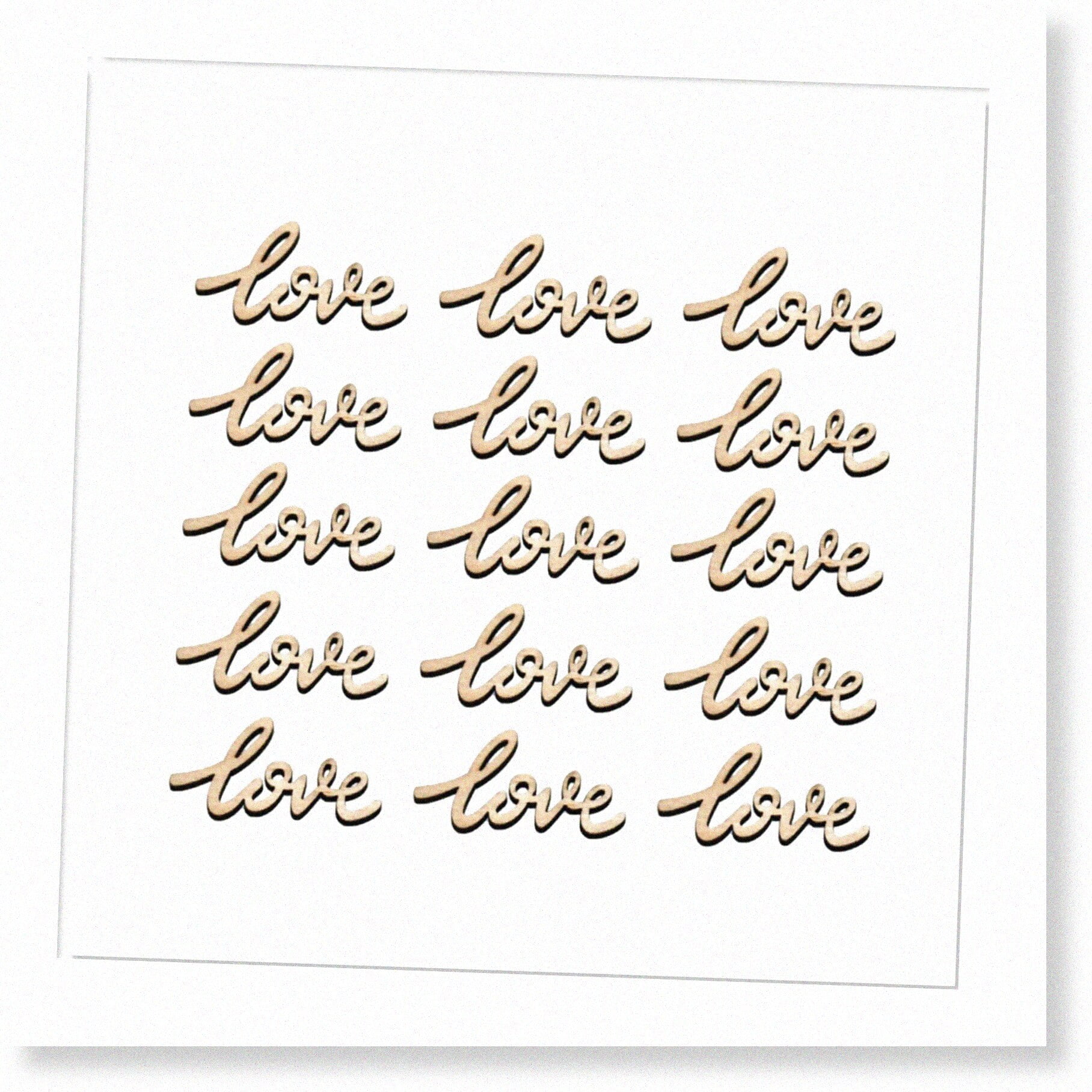 LoveCraft Wood DIY Cutouts - 50pcs Wooden Ornaments & Pieces for Paper ...