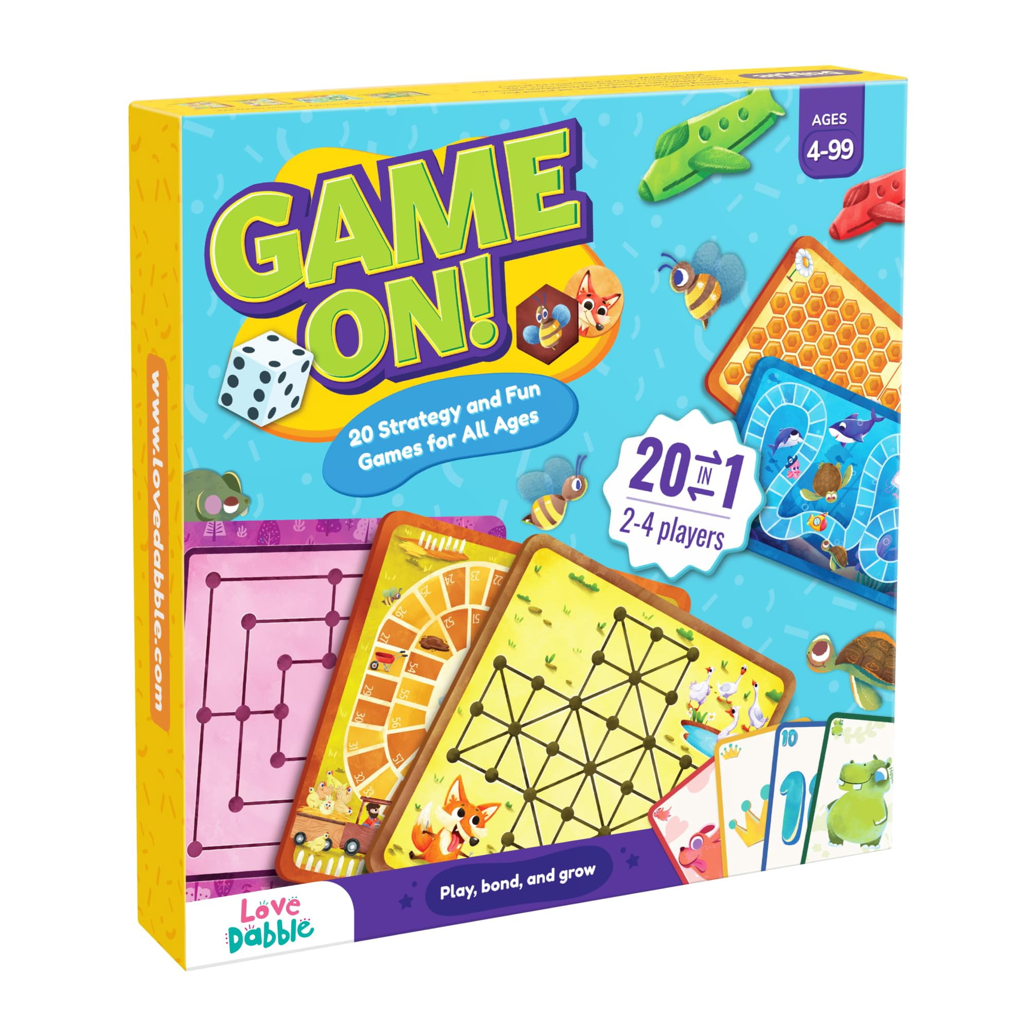 LoveDabble 20 in 1 KEF16 Board Games for Family & Kids: Dive into ...