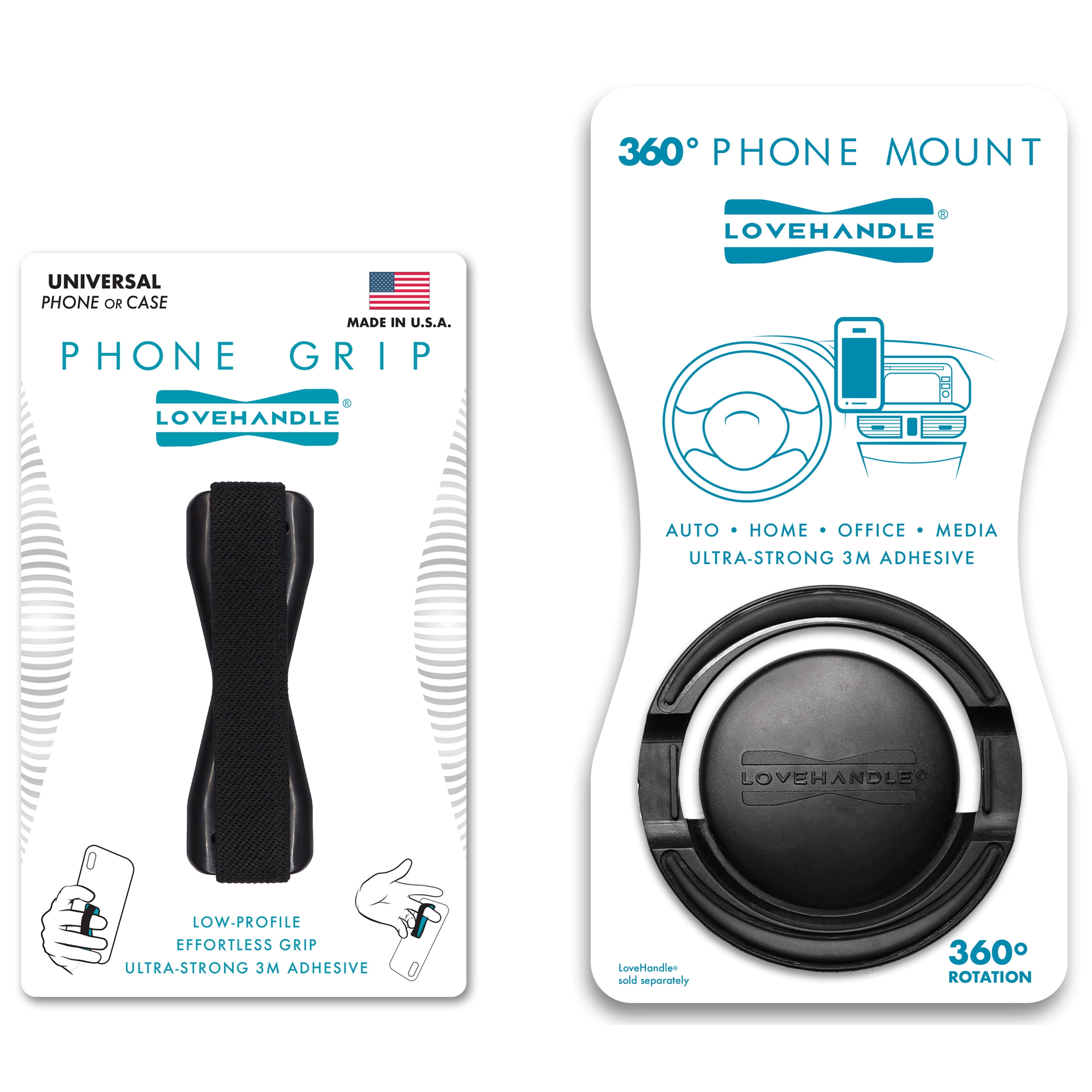 LOVEHANDLE Phone Holder, Universal Grip, Secure Silicone Attachment ...