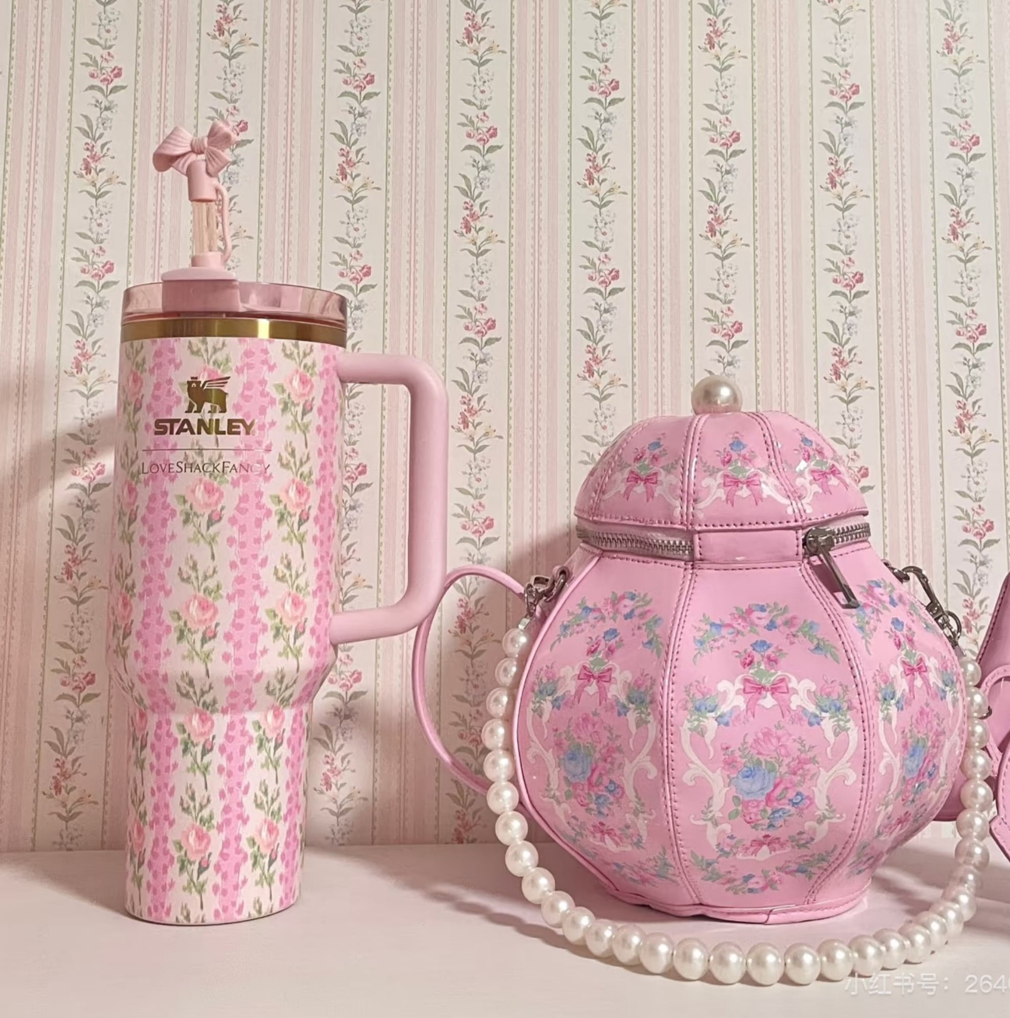 With LoveShackFancy 40oz Stainless Steel Water Bottle - Insulated ...