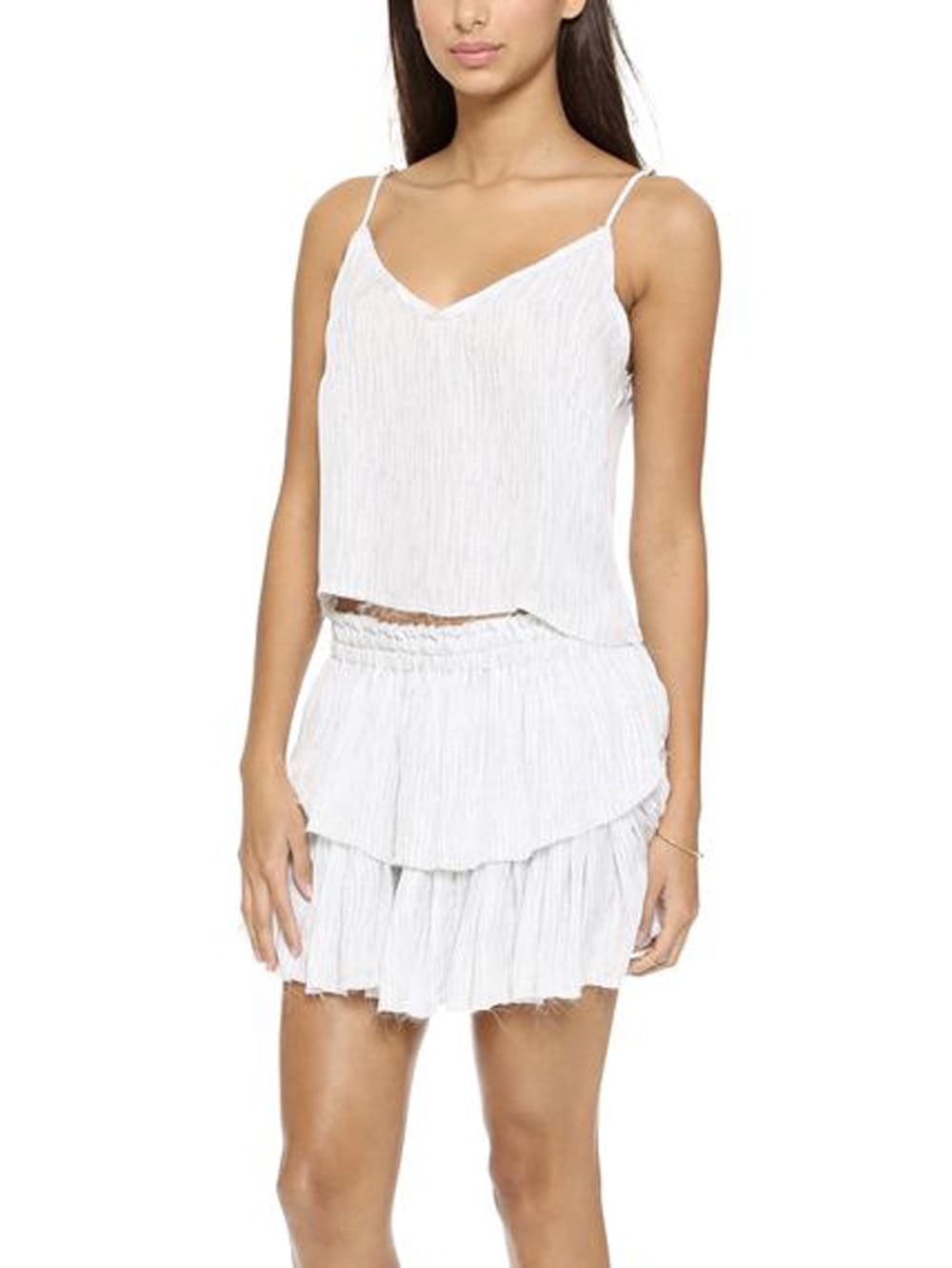 LoveShackFancy Women's Aquatic Scales Crop Cami 2/M Lavender - Walmart.com