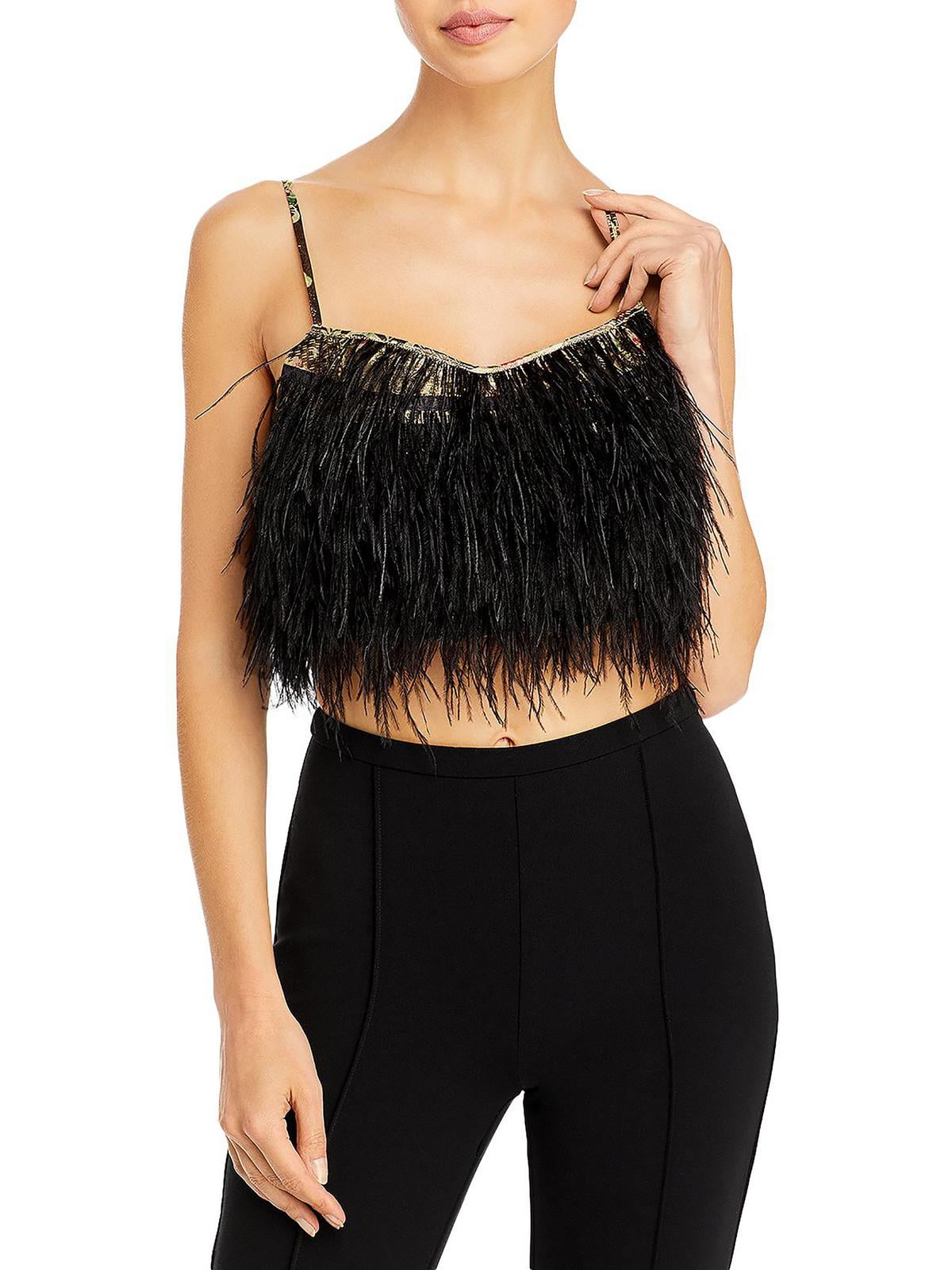 LoveShackFancy Womens Dusty Feathers Metallic Trim Cami - Walmart.com
