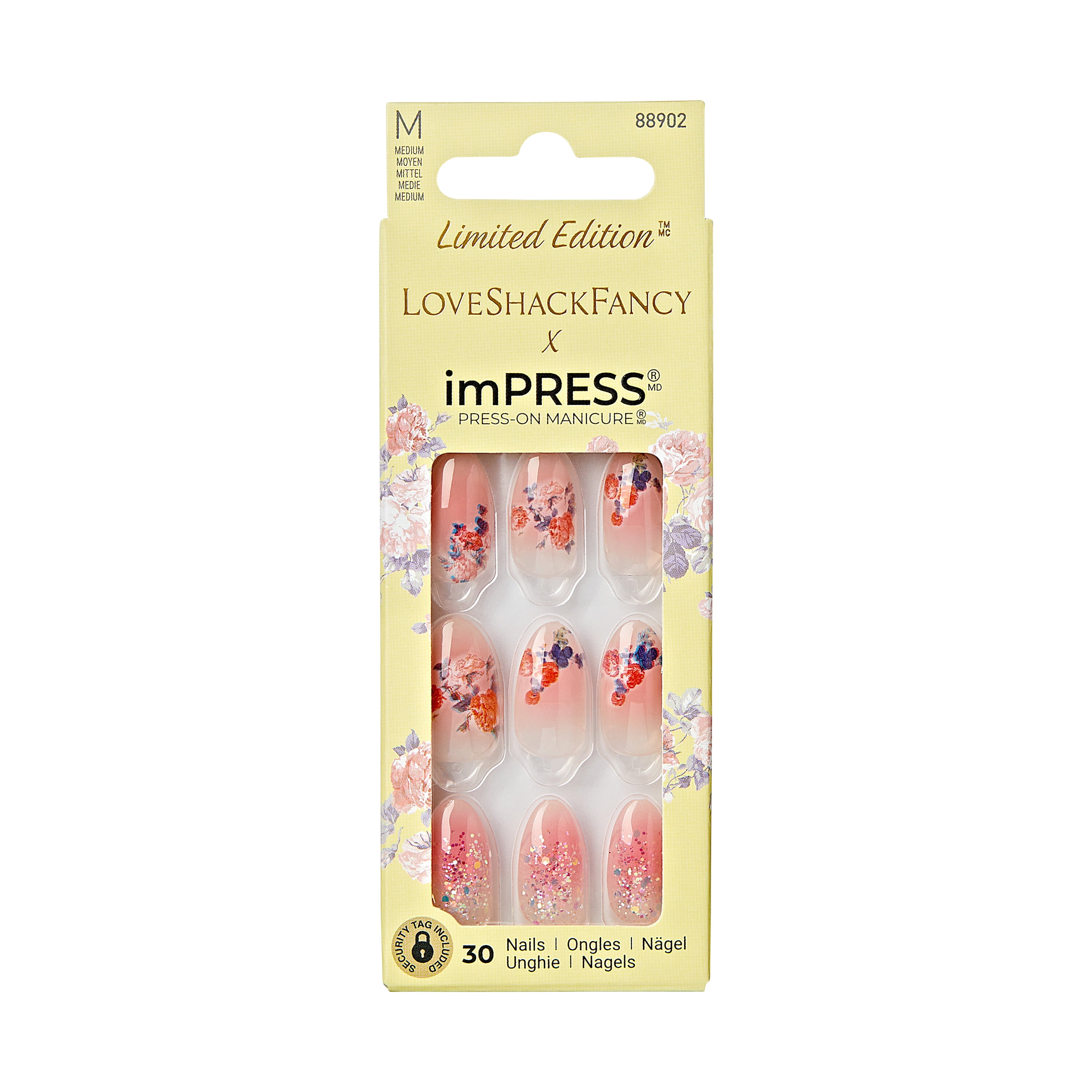 LoveShackFancy x imPRESS Limited Edition Almond Press-On Nails, Pink ...