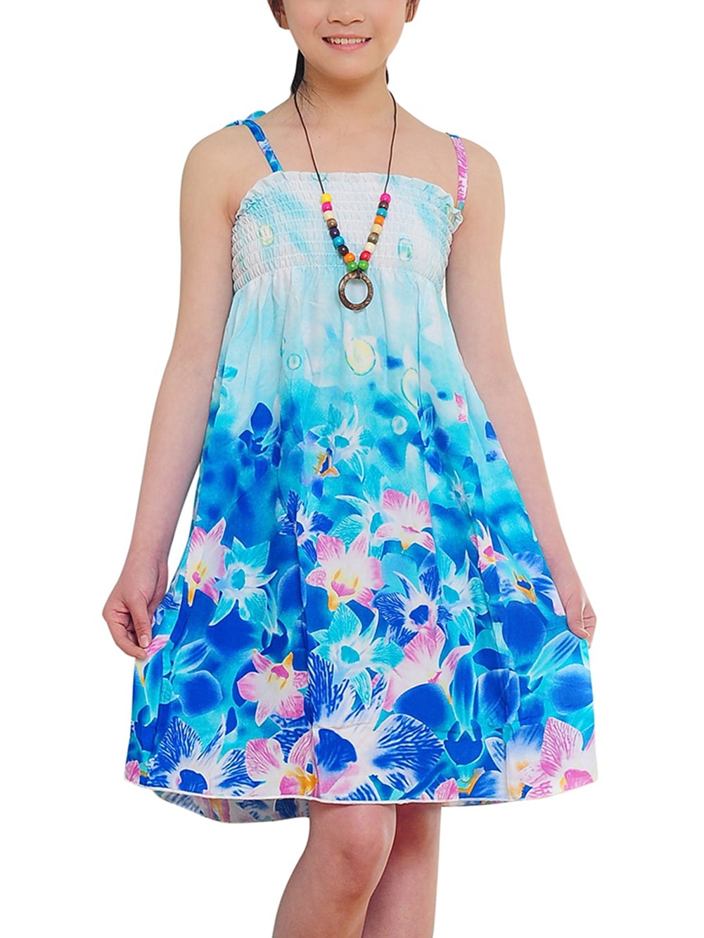 Lovebay Child Kids Girls Strap Dress Floral Sundress with necklace 2 ...