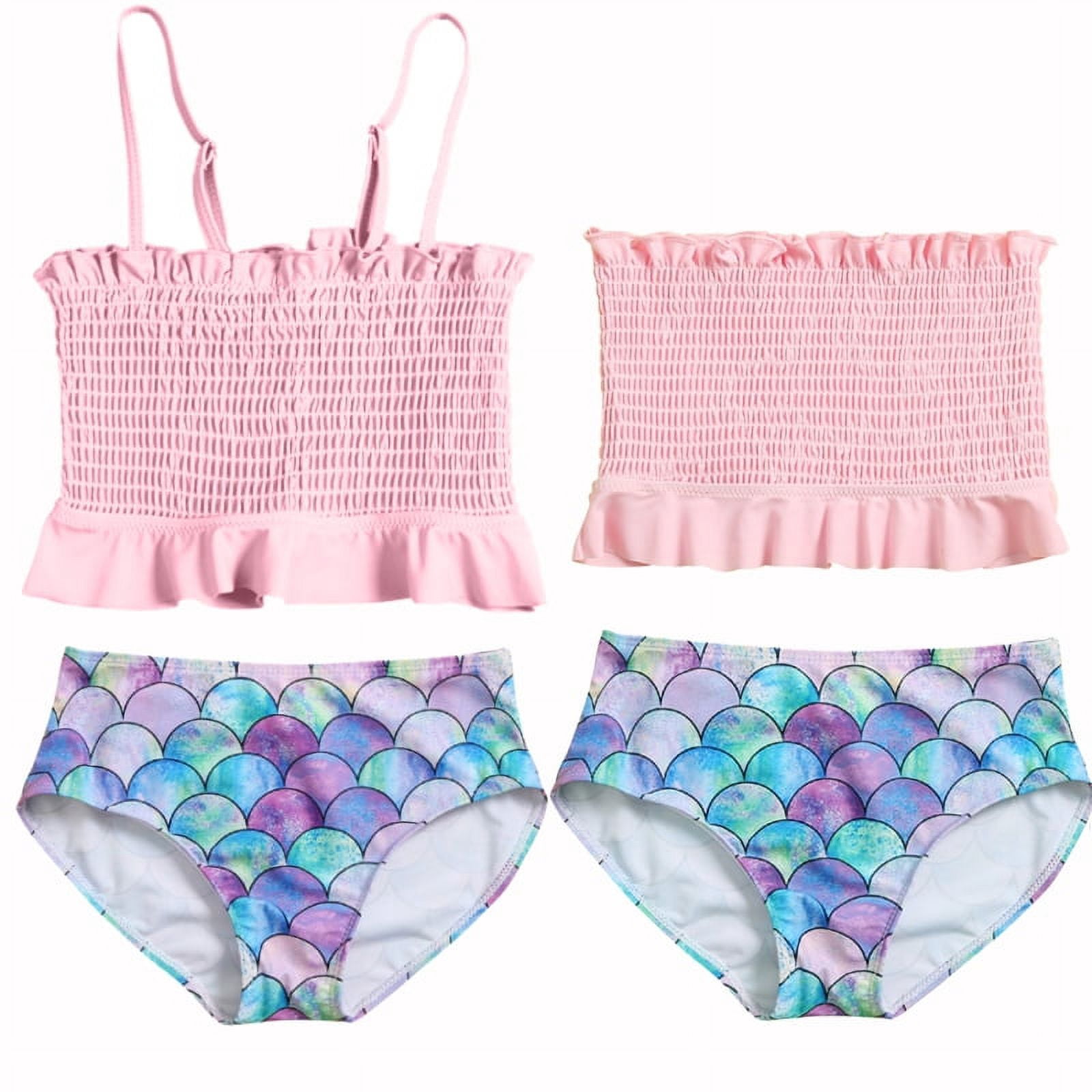 Lovebay Children Girls 2pcs Split Swimwear Set Sleeveless Vest Tube ...