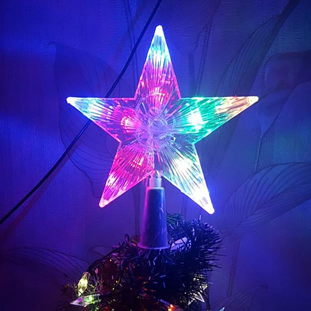 Lovebay Christmas Tree Topper 9" Five-pointed Star LED Lights String ...