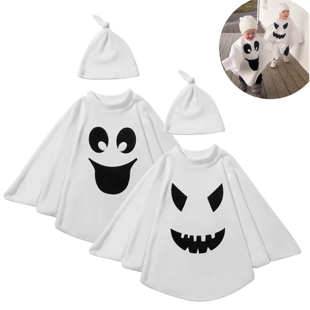 Lovebay Toddler Baby Girls Boys Halloween Costume White Ghost Smile Cape Cloak Fancy Party ...
