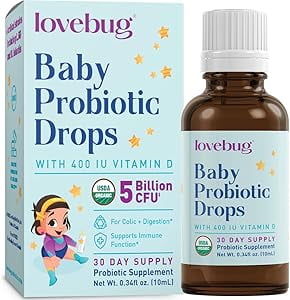 Lovebug Award Winning USDA Organic Probiotic for Infants & Babies ...
