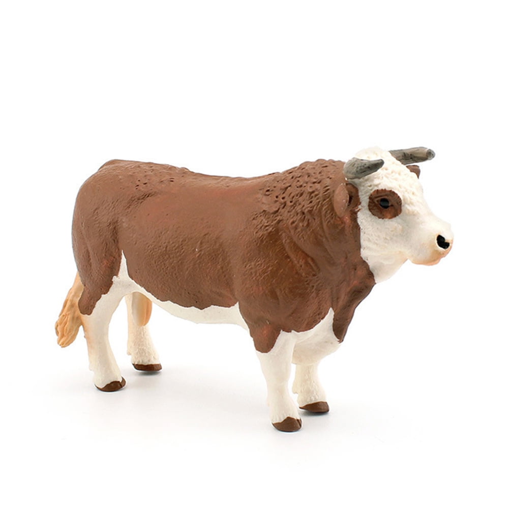 Lovebuy Simulation Cow Cattle Action Figures Cute Farm Animals Model ...