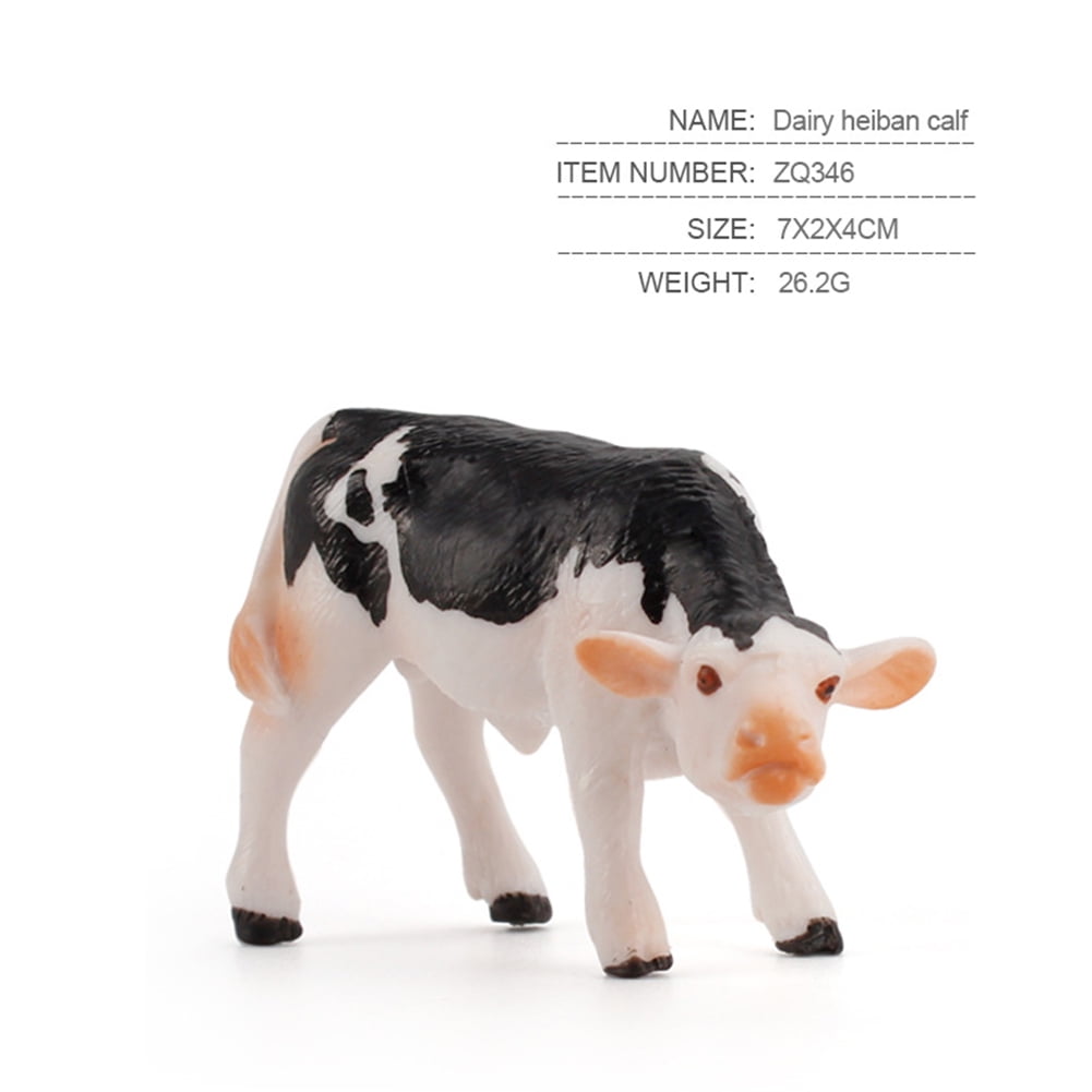Lovebuy Simulation Milk Cow Action Figures Realistic Cute Farm Animals ...