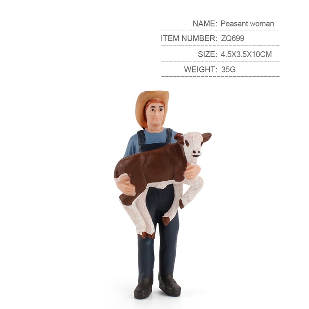 Lovebuy Simulation Milk Cow Action Figures Realistic Cute Farm Animals ...