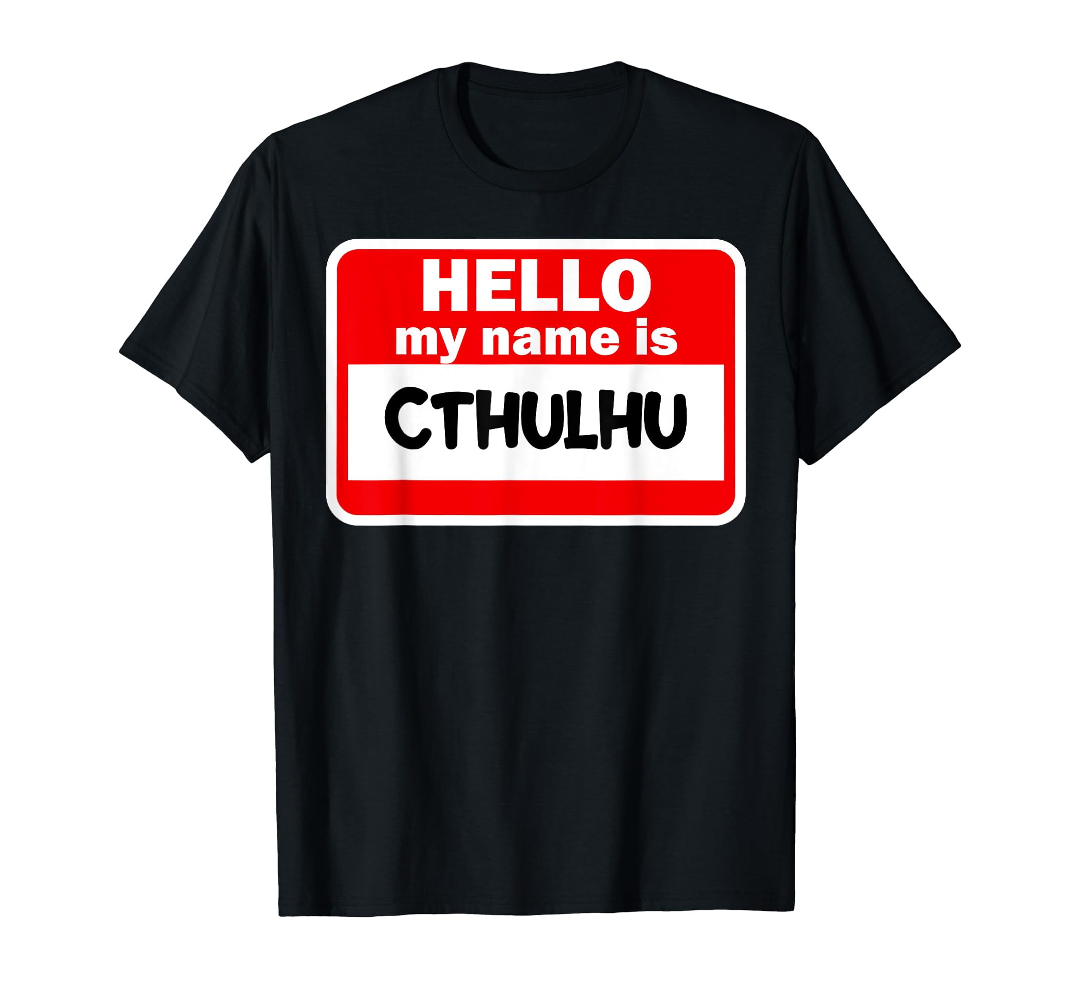Lovecraft Halloween Cthulhu Tag Outfit Hello Name T-Shirt - Walmart.com