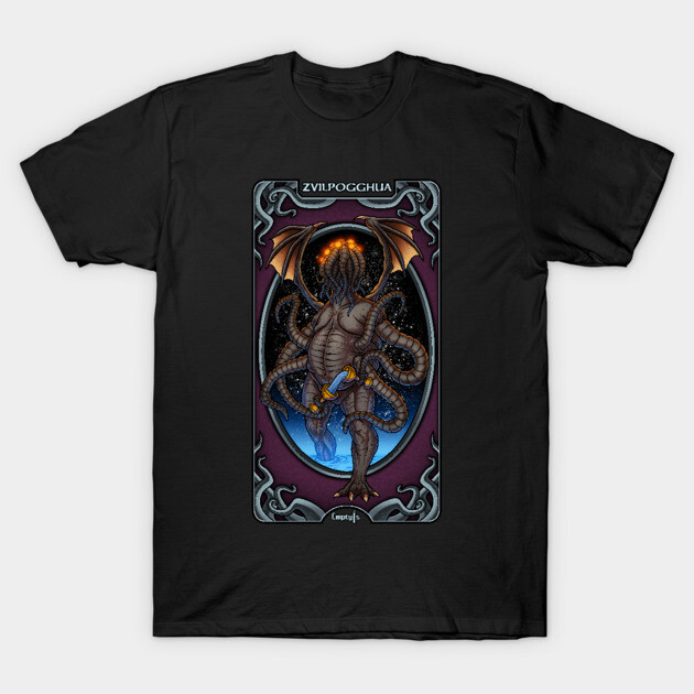 Lovecraft Tarot Temperance Funny H P Lovecraft Parody Retro Cthulhu Art ...