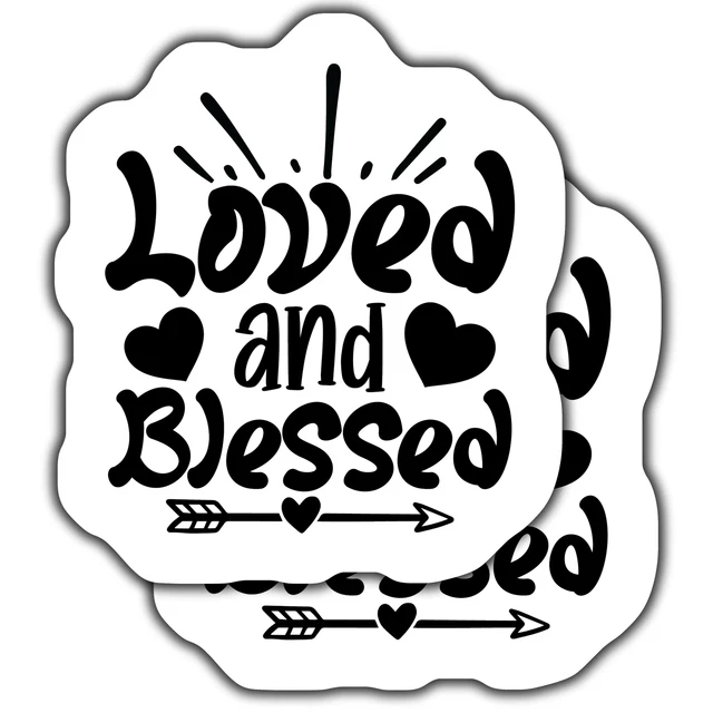 Loved And Blessed Sticker, Inspirational Stickers For Planner Or ...