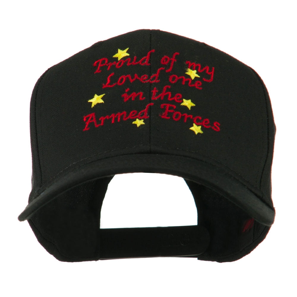 Loved One in Armed Forces Embroidered Cap - Black OSFM - Walmart.com