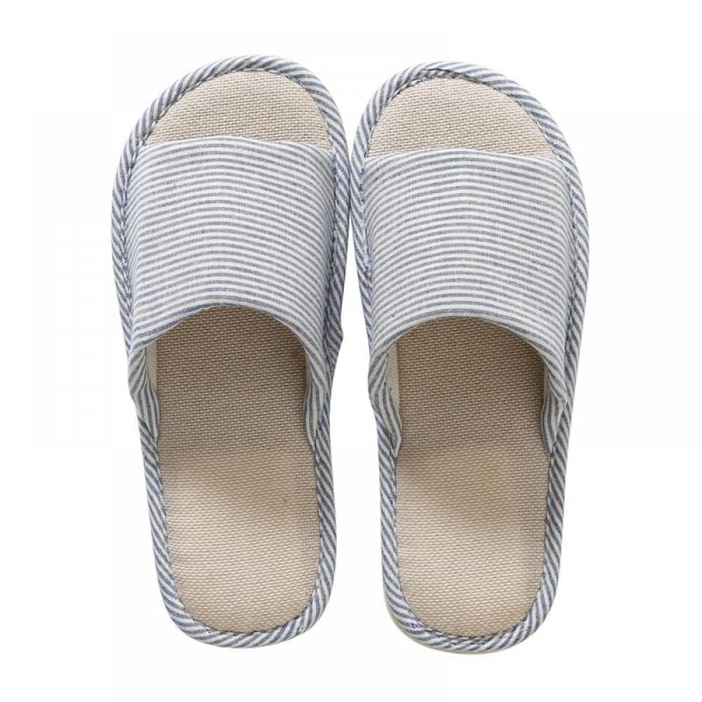 Women's Summer Cotton Memory Foam Slippers, Indoor Non-Slip Sole, Open ...