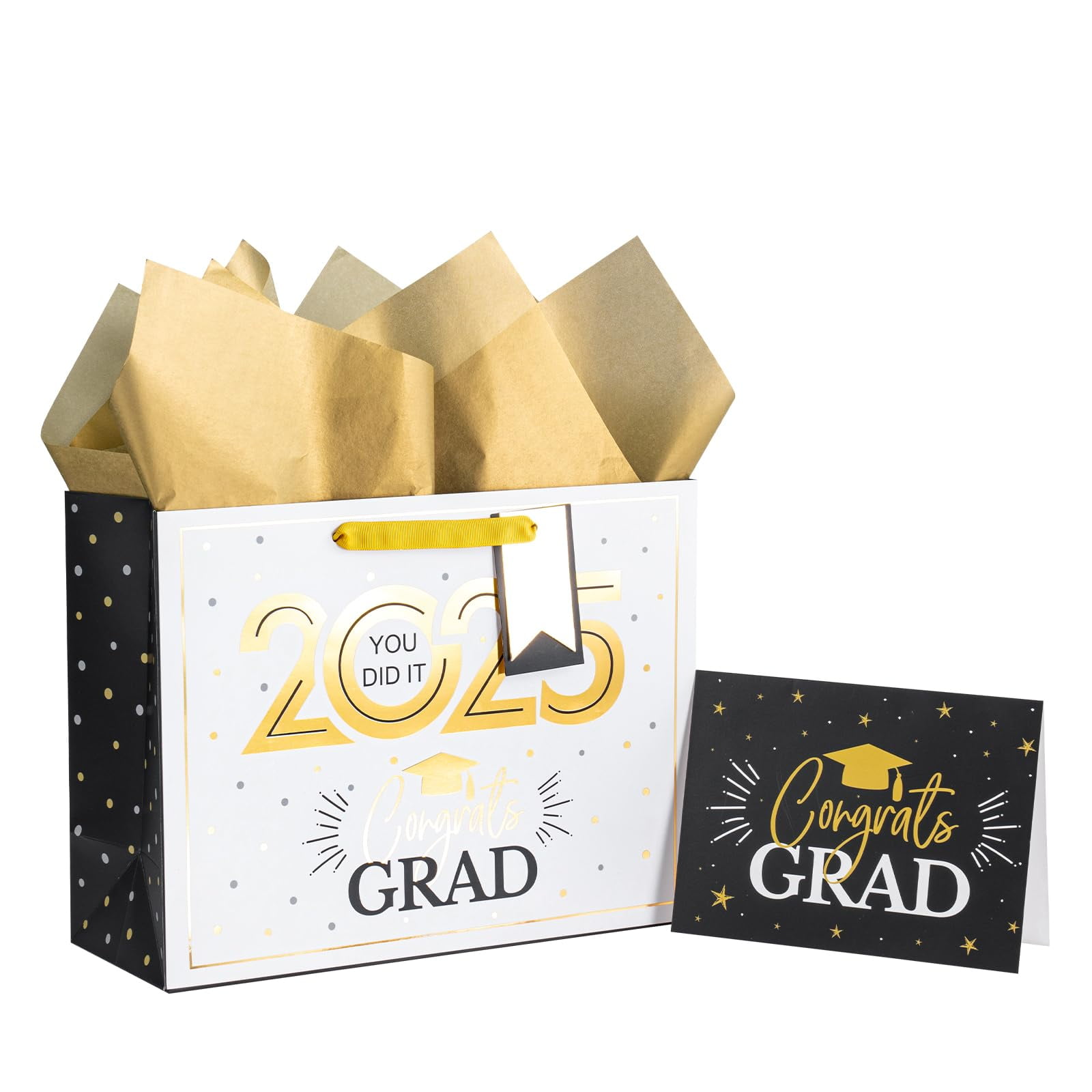 Loveinside White and Gold MMF7 Graduation Gift Bag - Gold Foil 2025 ...