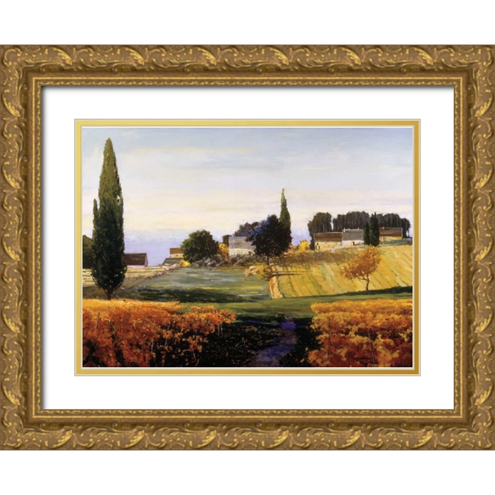 Lovelace, Kent 32x24 Gold Ornate Wood Framed with Double Matting Museum ...
