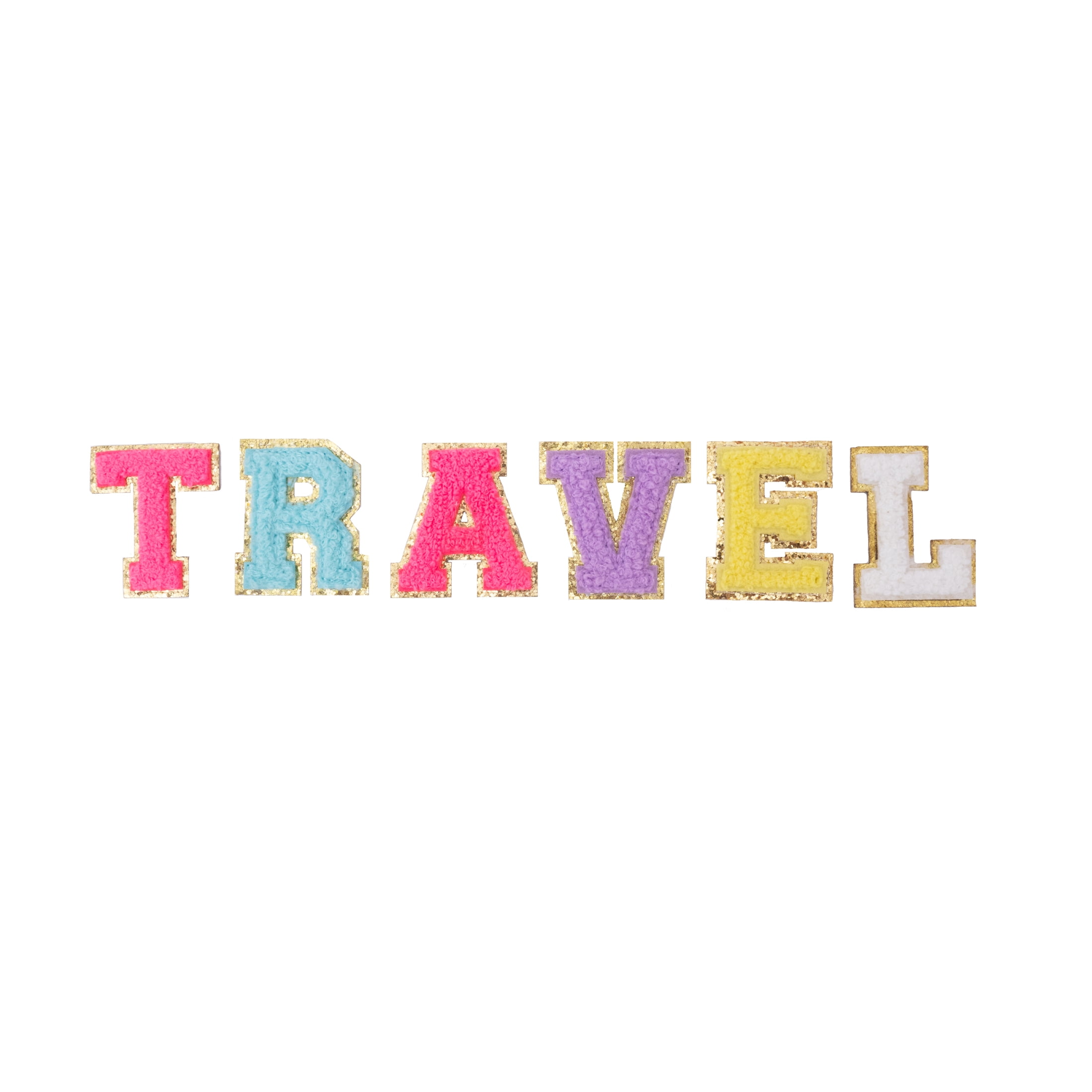 Loveletters Chenille Bright Multi Color Chenille Letter Stickers ...