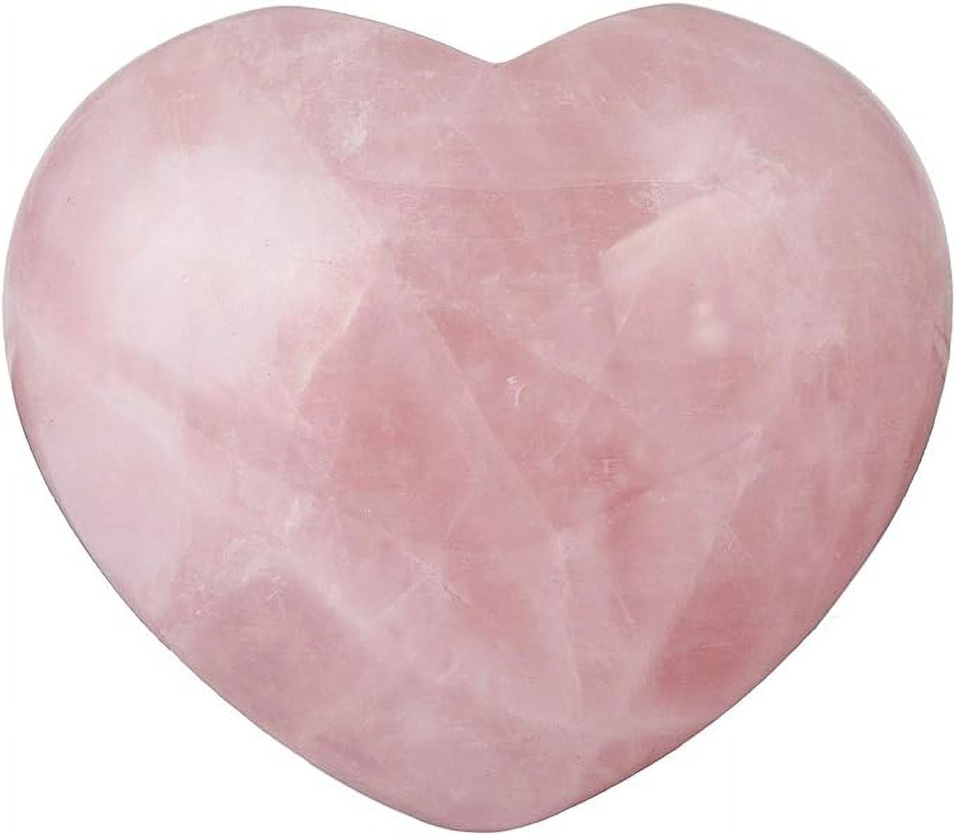 Loveliome Natural Rose Quartz Heart Love Palm Pocket Stone Healing ...
