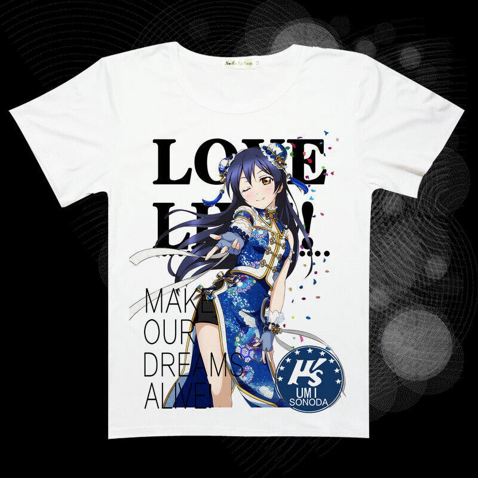 Lovelive Sonoda Umi White T-shirt Basic Short Sleeve Cosplay Tee S-3XL ...