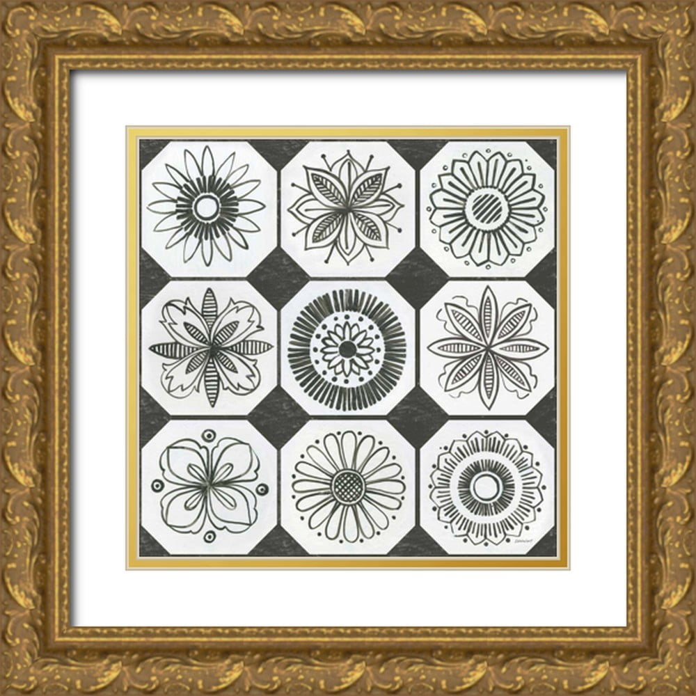 Lovell, Kathrine 15x15 Gold Ornate Wood Framed with Double Matting ...