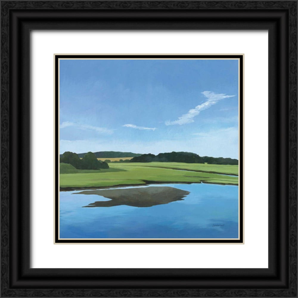 Lovell, Kathrine 26x26 Black Ornate Wood Framed with Double Matting ...