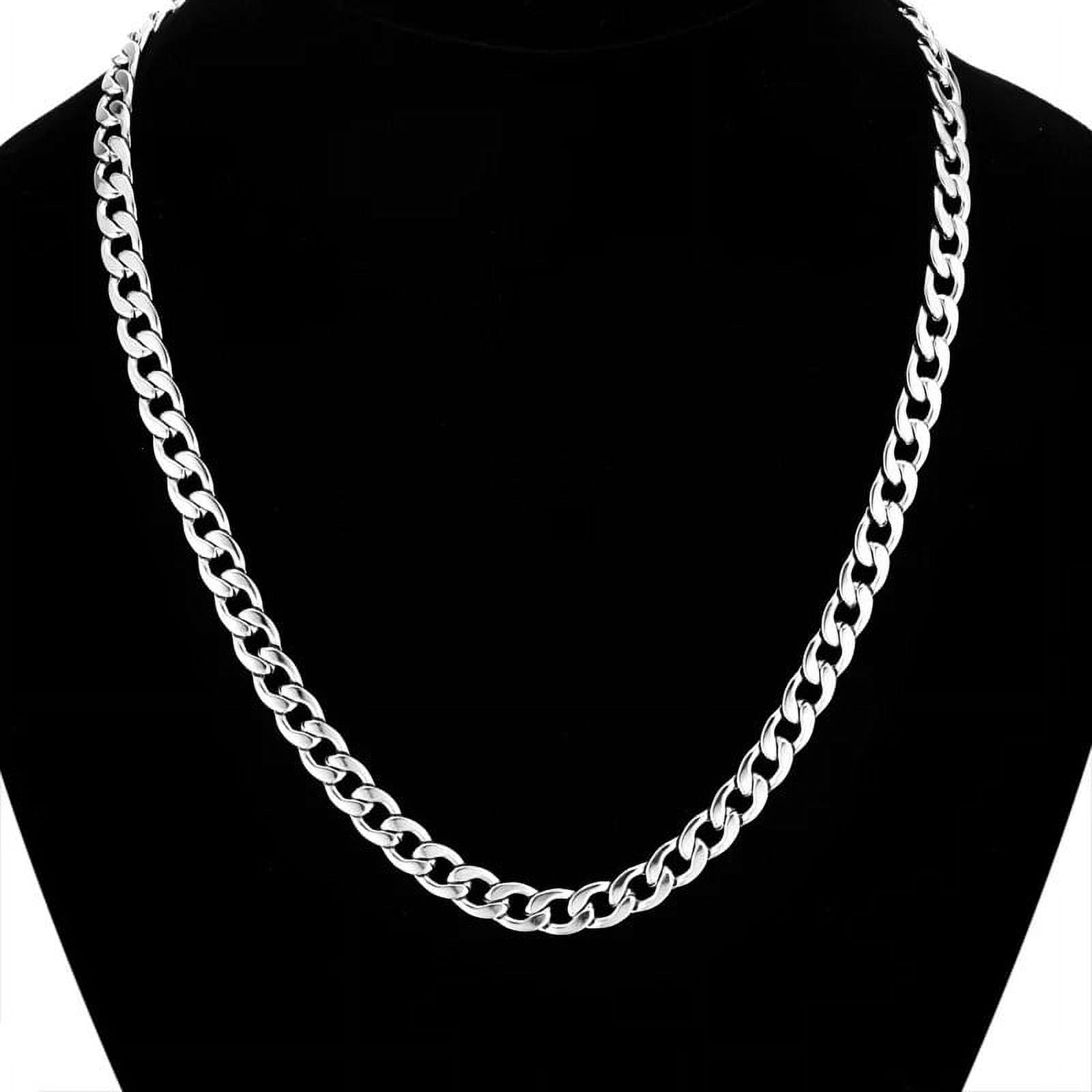 Lovelords 7mm Curb Cuban Link Chain Necklace 14K Gold Choker Long ...