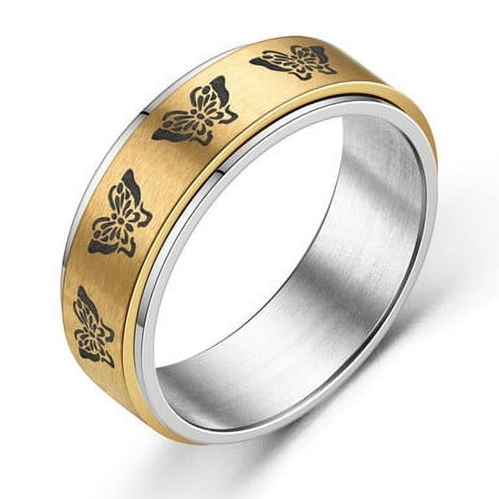 Lovelords Anxiety Fidget Spinner Rings for Men Women Butterfly 14k ...