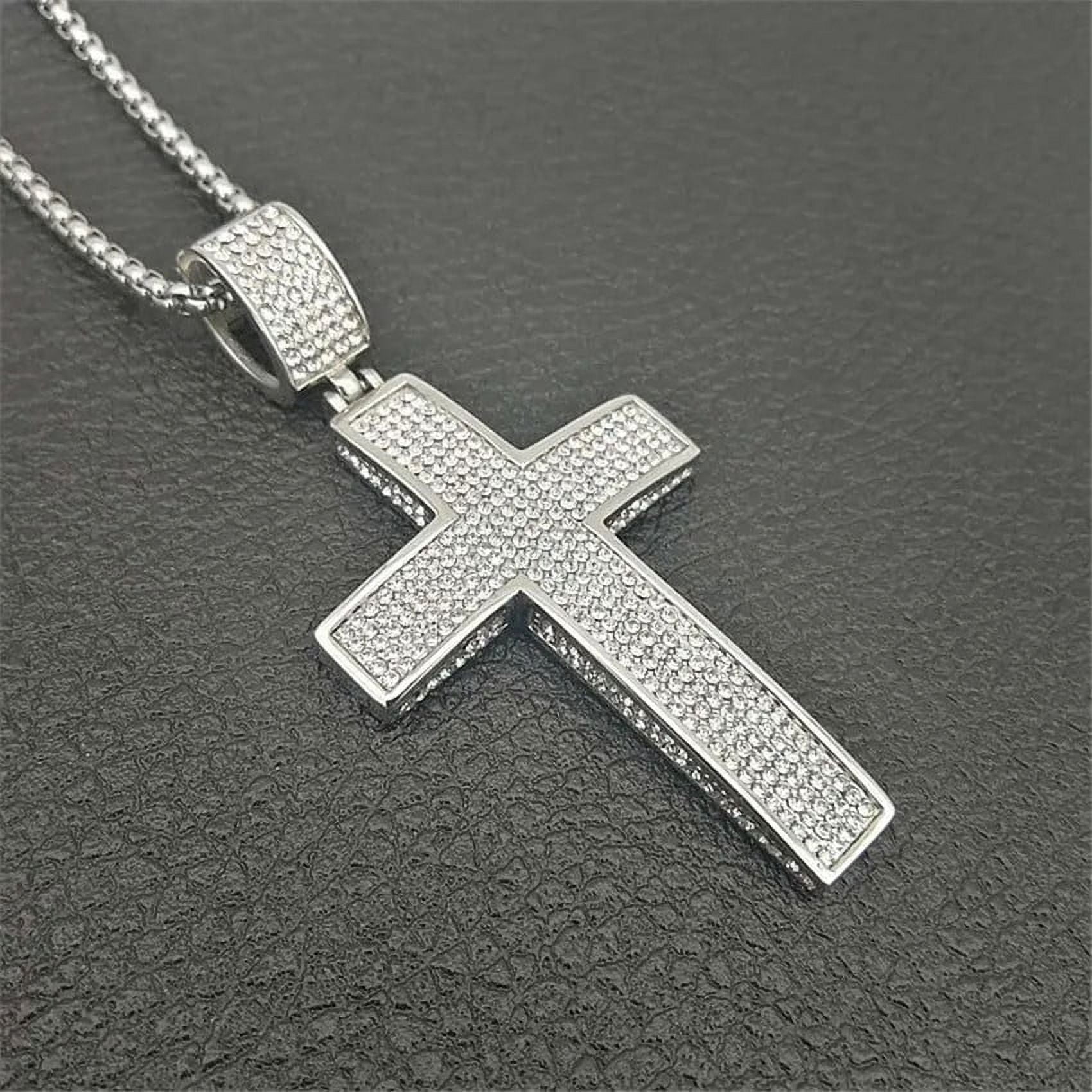 Lovelords Hip Hop Iced Out Bling Big Jesus Cross Pendant Necklaces ...