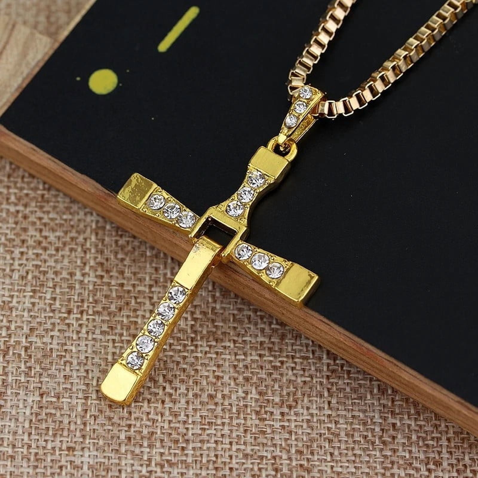 Lovelords Movie Fast And Furious 8 Necklace Religious Crystal Cross ...
