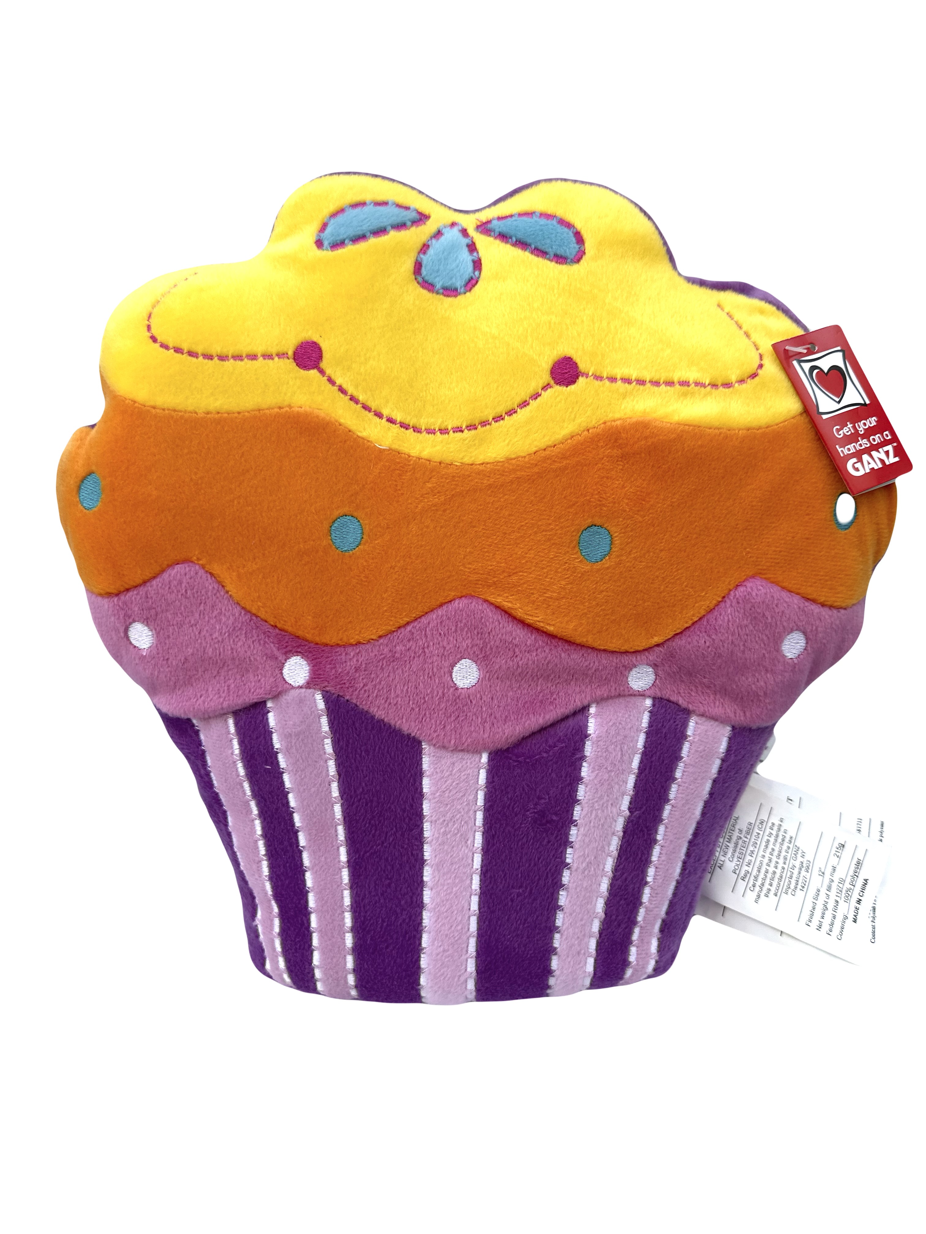 Lovely 13in Plush Cupcake Pillow w Yellow Frosting - By Ganz - Walmart.com