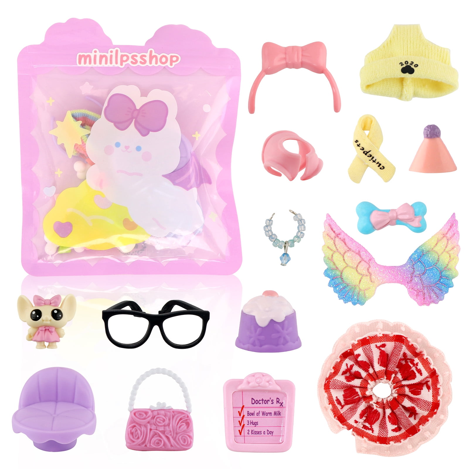 Lovely Accessories Random 15pcs lot ,Clothes Hat Bear Food Collar ...