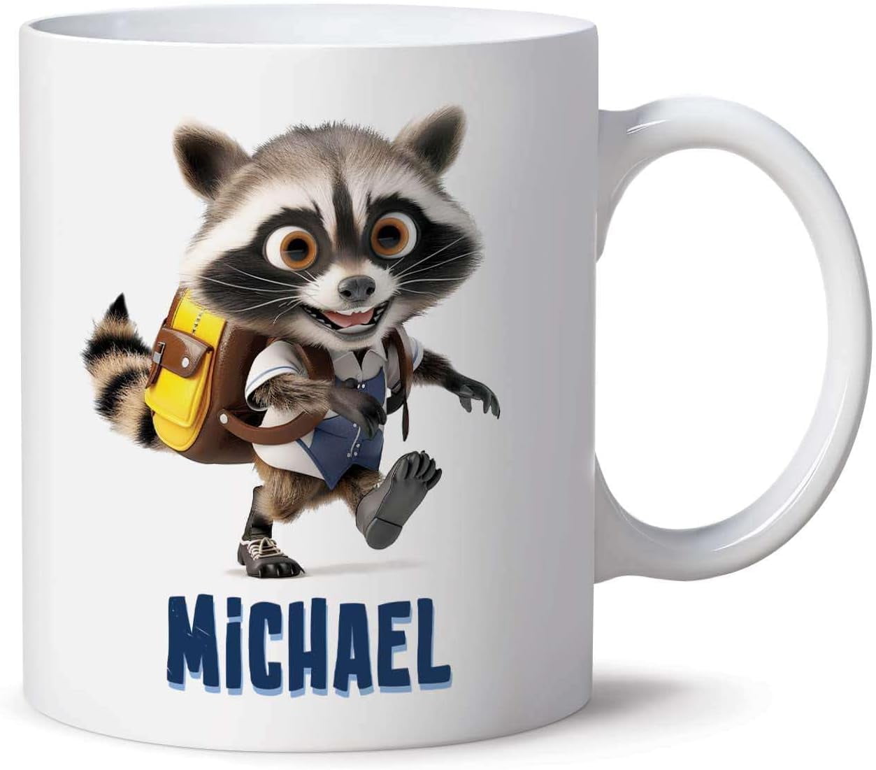 Lovely Animal Back To School Mugs, Customized 3D Raccoon Motivation Cup ...