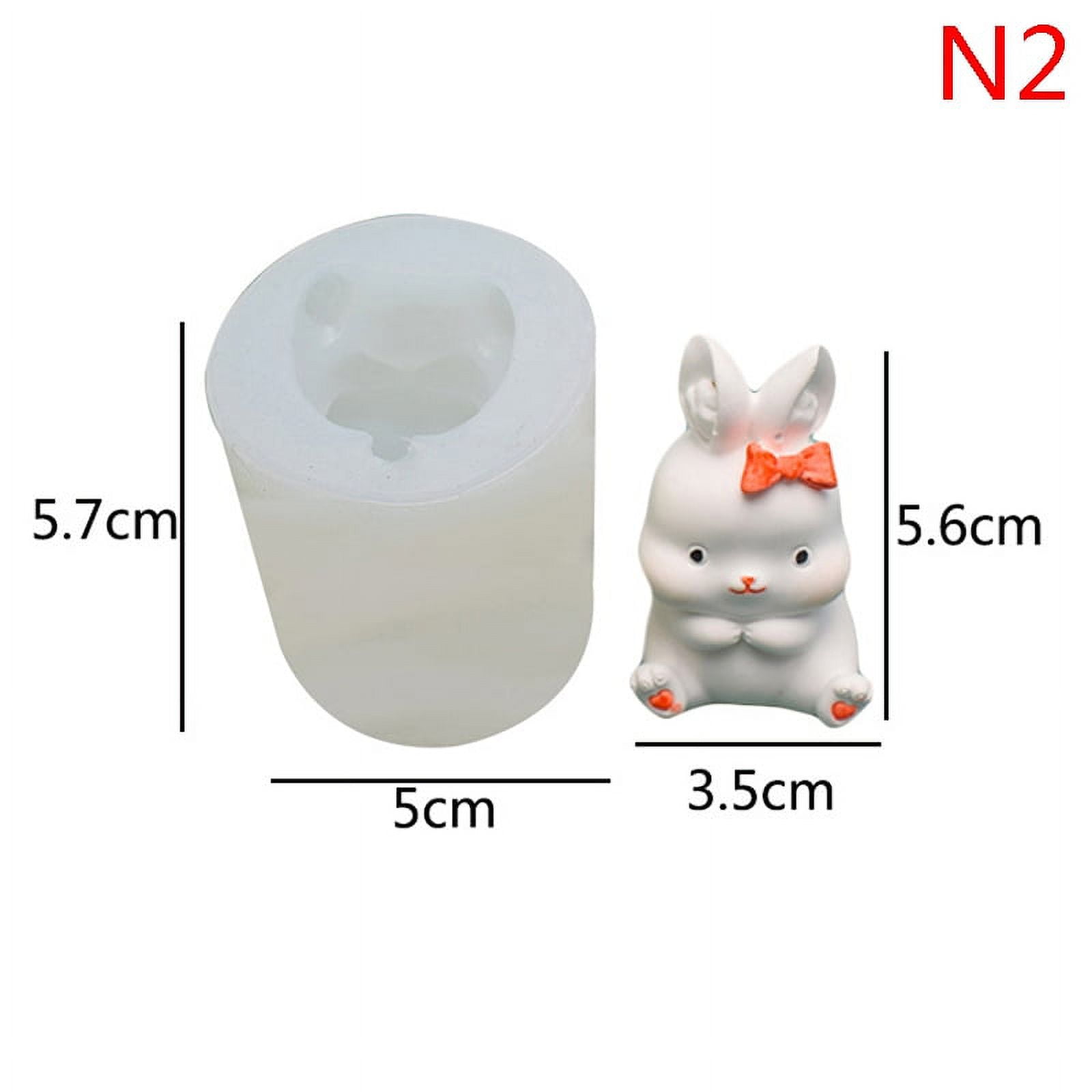 Lovely Animal Rabbit Bunny Soap Candle Mold Silicone Mold Handmade ...