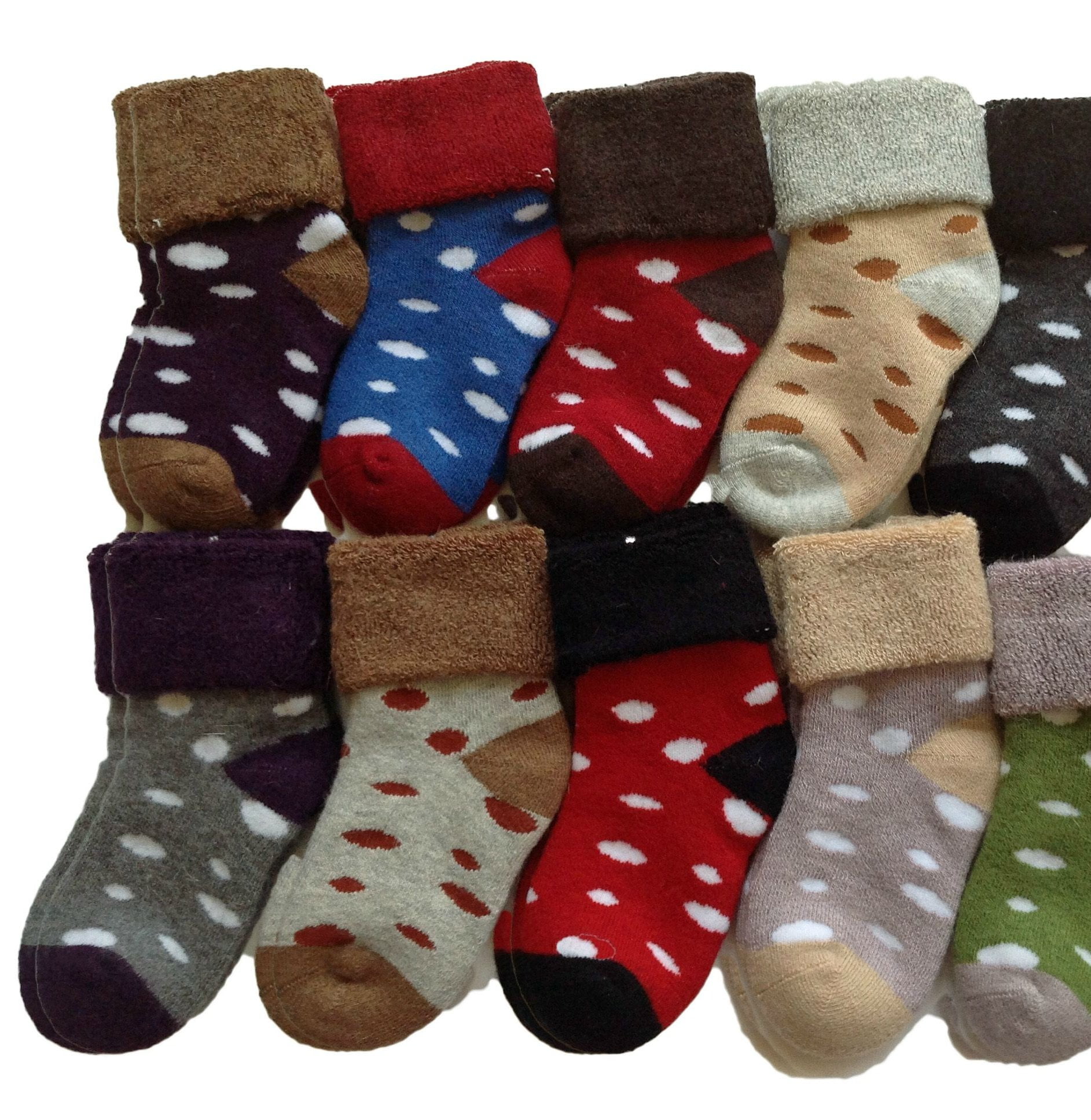 Lovely Annie 3 Pairs Children Wool Blend Dotted Socks B 12M-36M Random ...