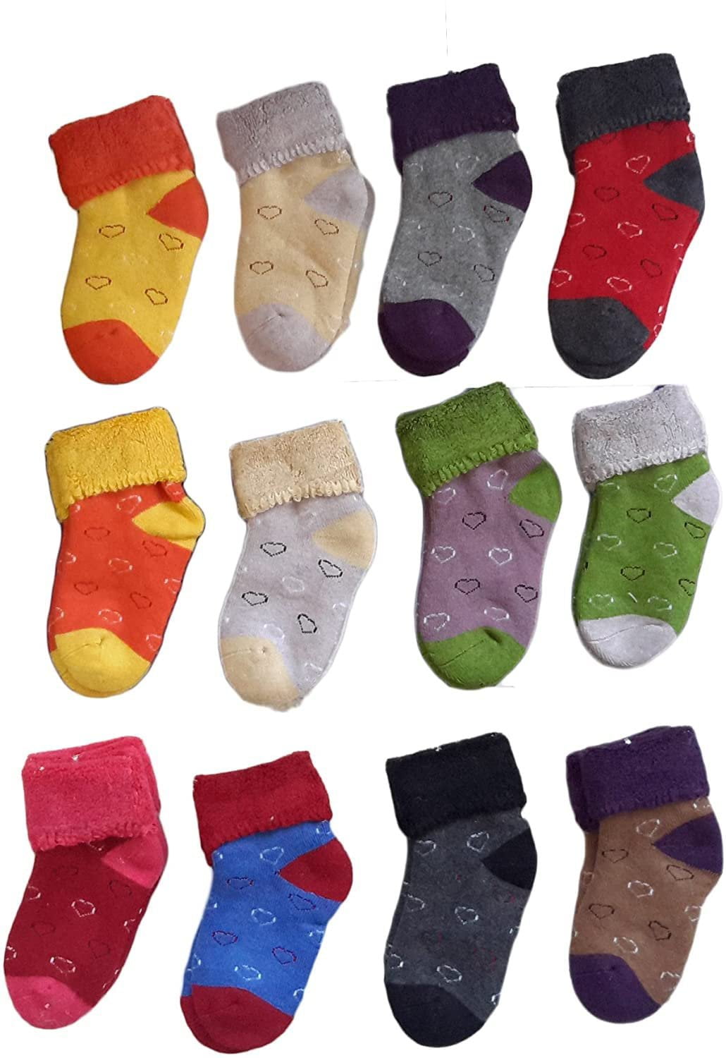 Lovely Annie 8 Pairs Children Wool Love Heart Socks Girl 12M-36M Random ...