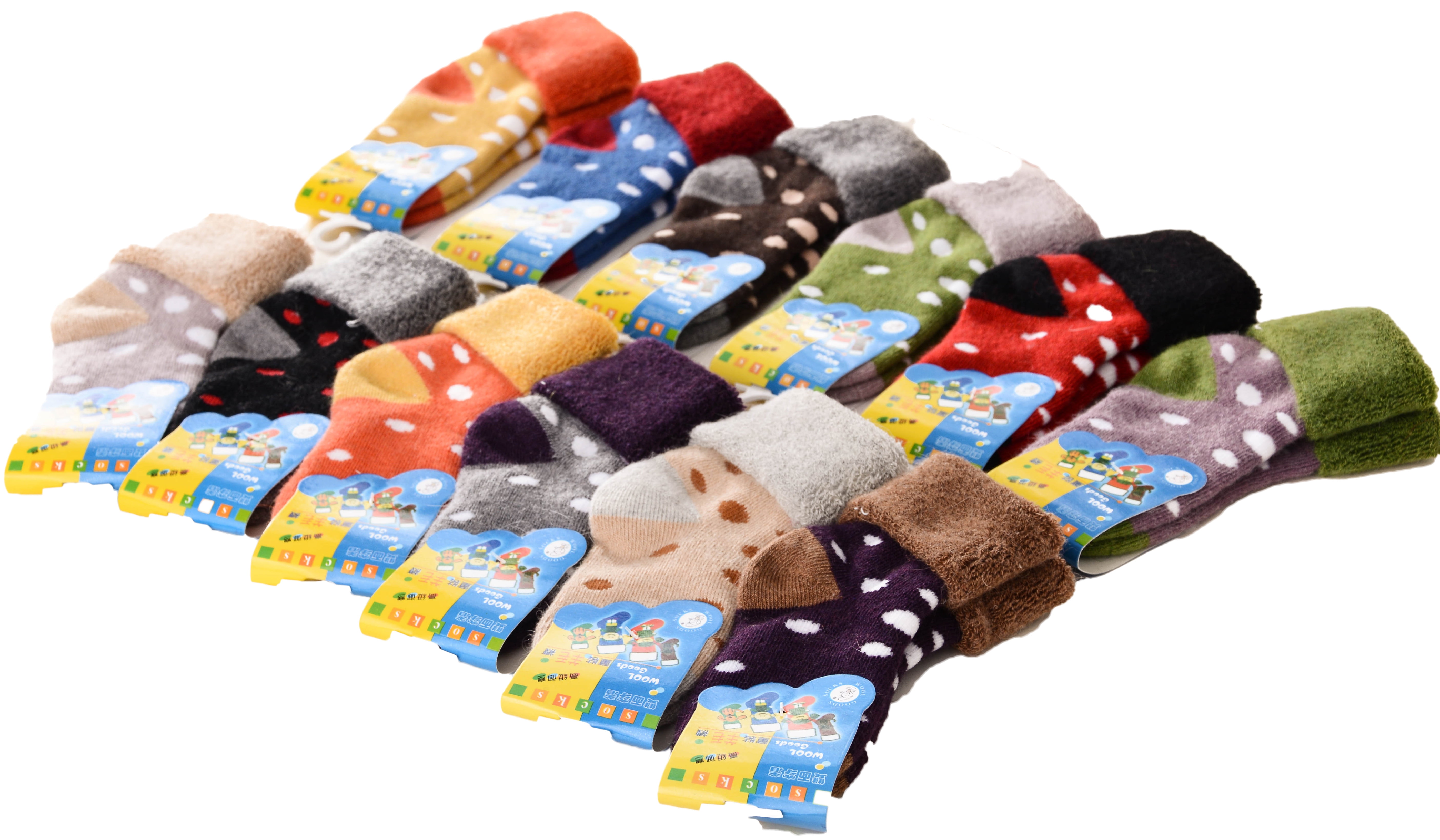 Lovely Annie 8 Pairs Thick & Warm Children's Wool Socks for Kids ...