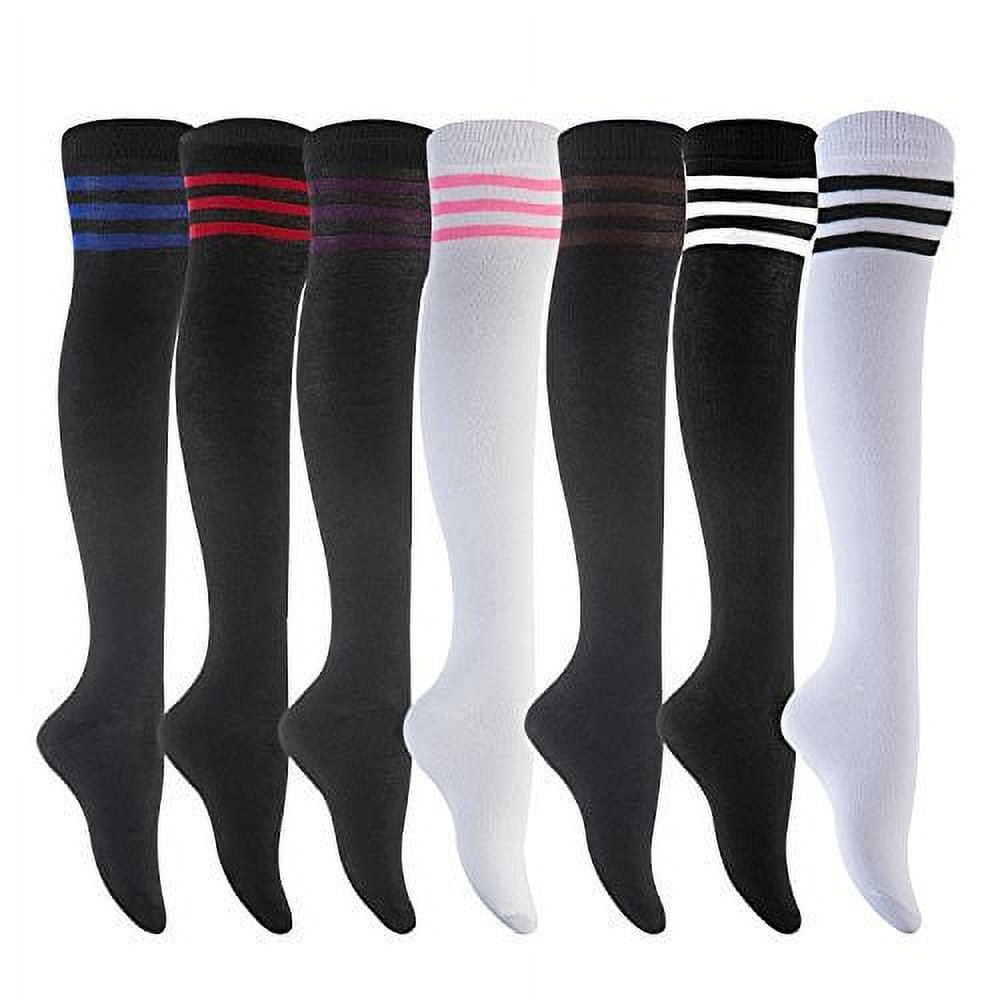 Lovely Annie Big Girl's 6 Pairs Over-the-Knee Thigh High Knee High ...