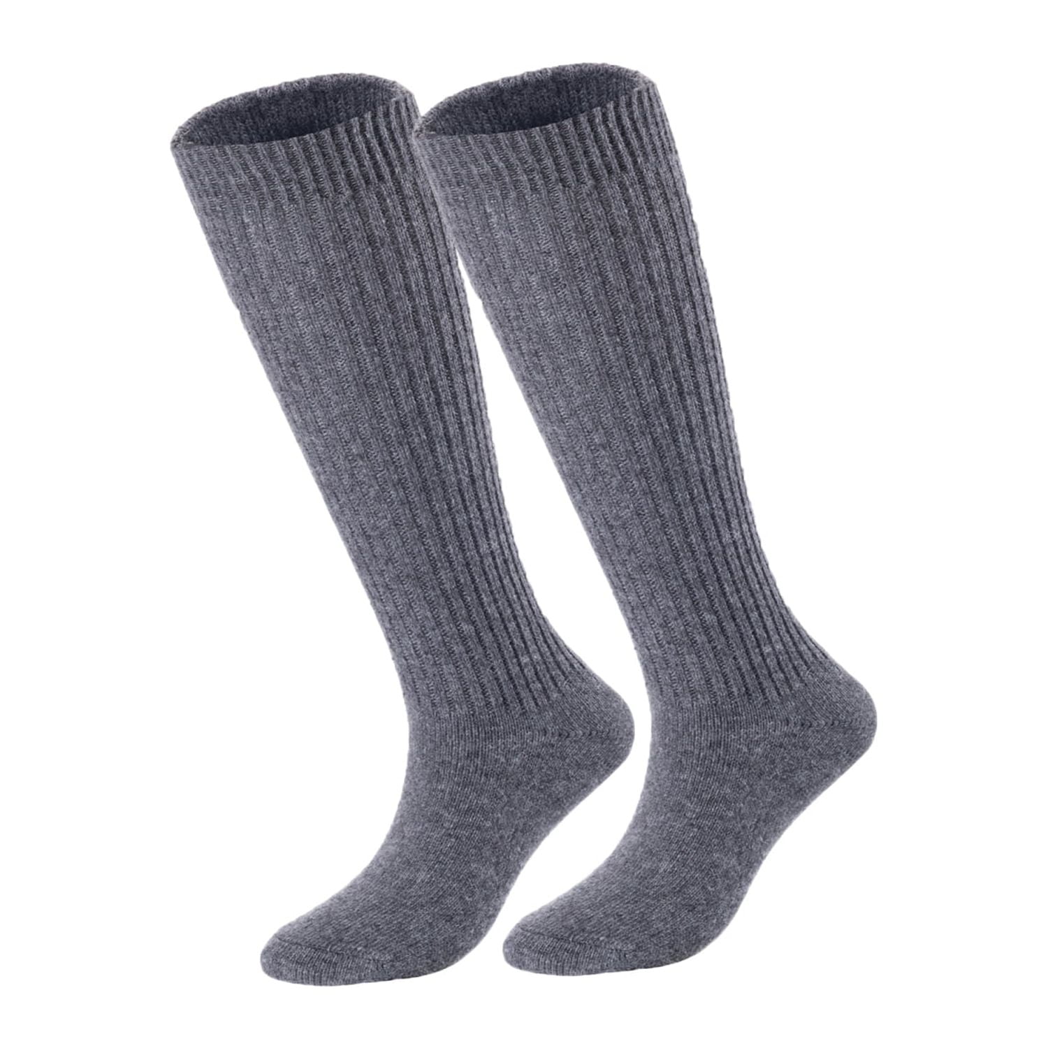 Lovely Annie Big Girl's & Women's 2 Pairs Knee High Wool Socks | Comfy ...