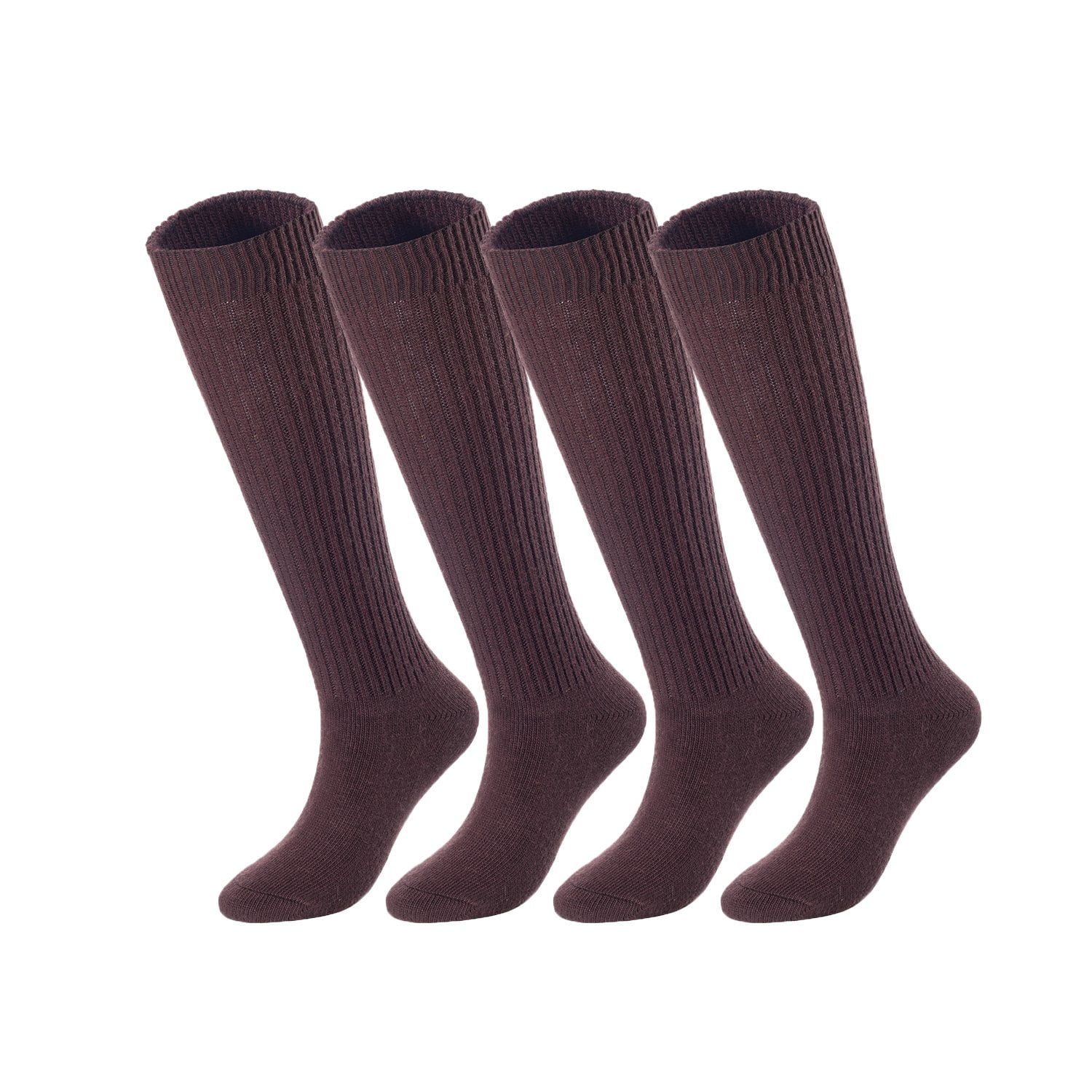 Lovely Annie Big Girl's & Women's 4 Pairs Knee High Wool Socks Comfy ...