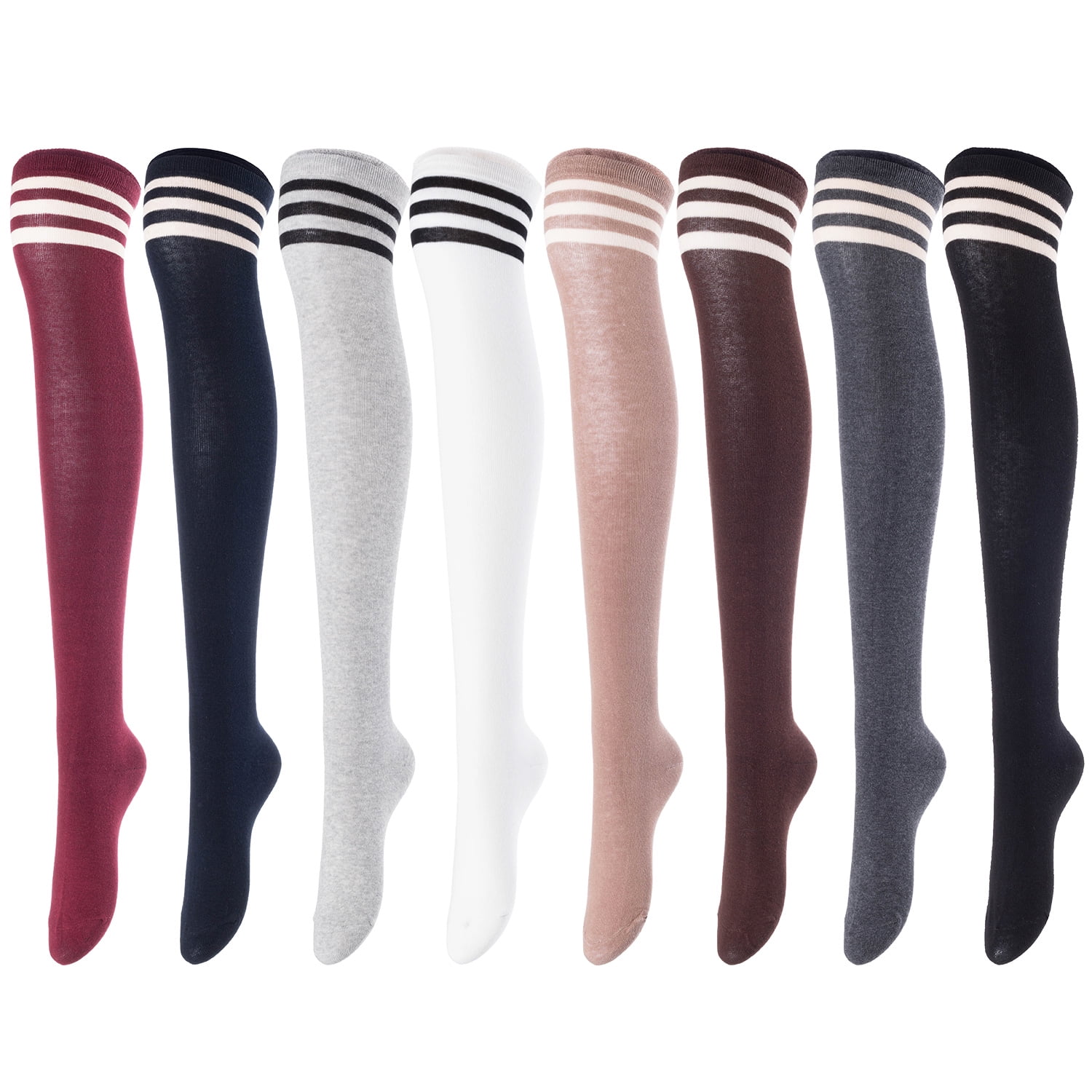 Lovely Annie Big Girl's Women's 5 Pairs Over Knee High Thigh High ...