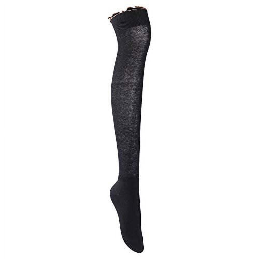 Lovely Annie Big Girl's Women's Fancy Thigh High Cotton Boot Socks ...