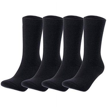 4 Pairs Mens USA Crew Socks Cushioned Black Sport Dress Hiking Camp 10 ...