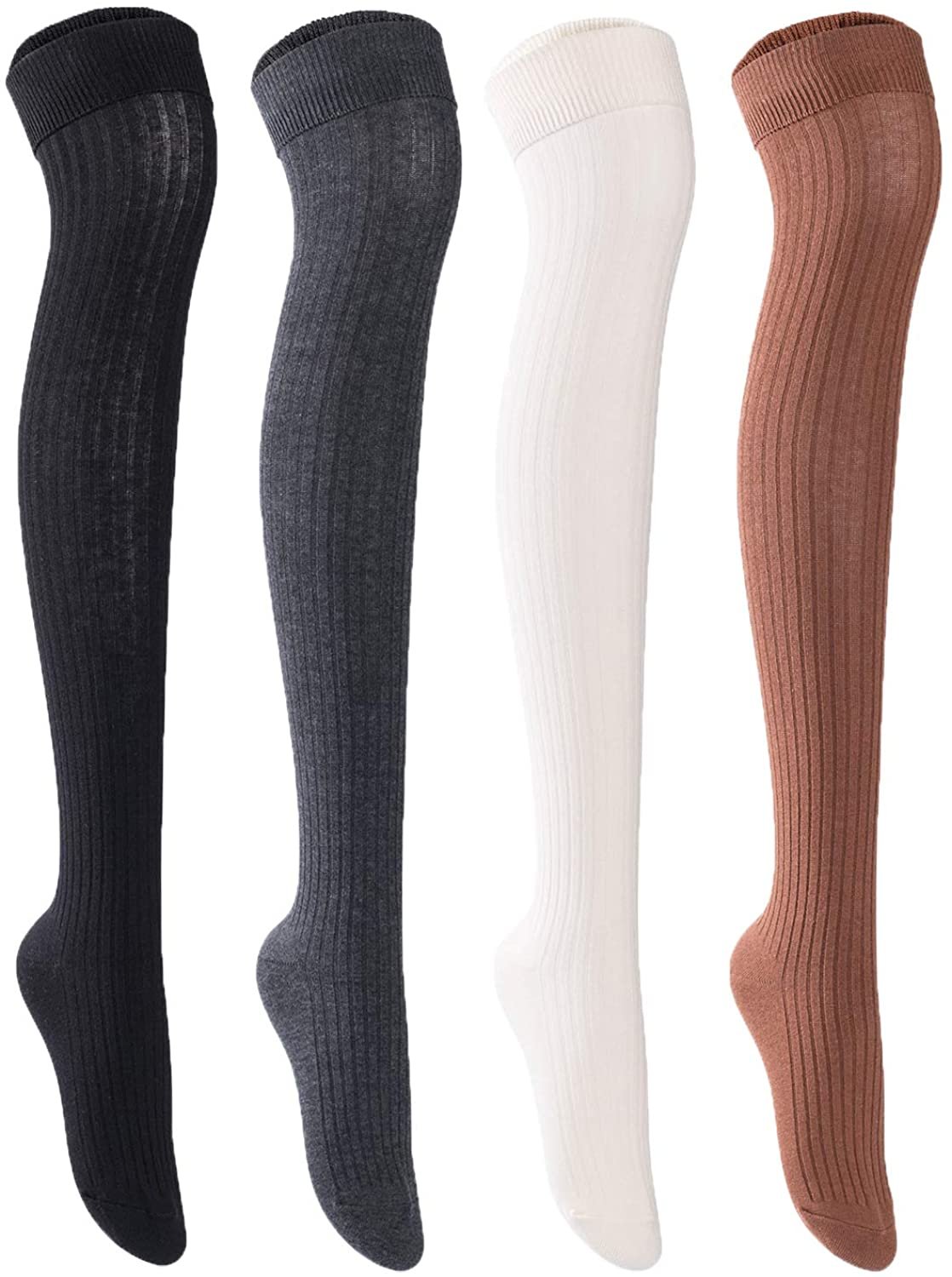 Lovely Annie Incredible Women's Thigh High Cotton Boot Socks L1857 Size ...