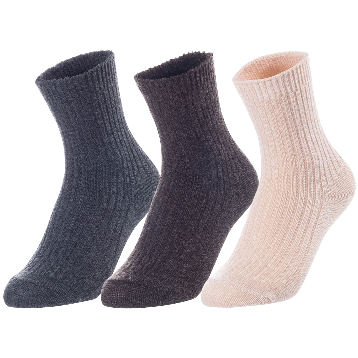 Lovely Annie Unisex Children's 3 Pairs Thick & Warm Comfy Wool Crew ...